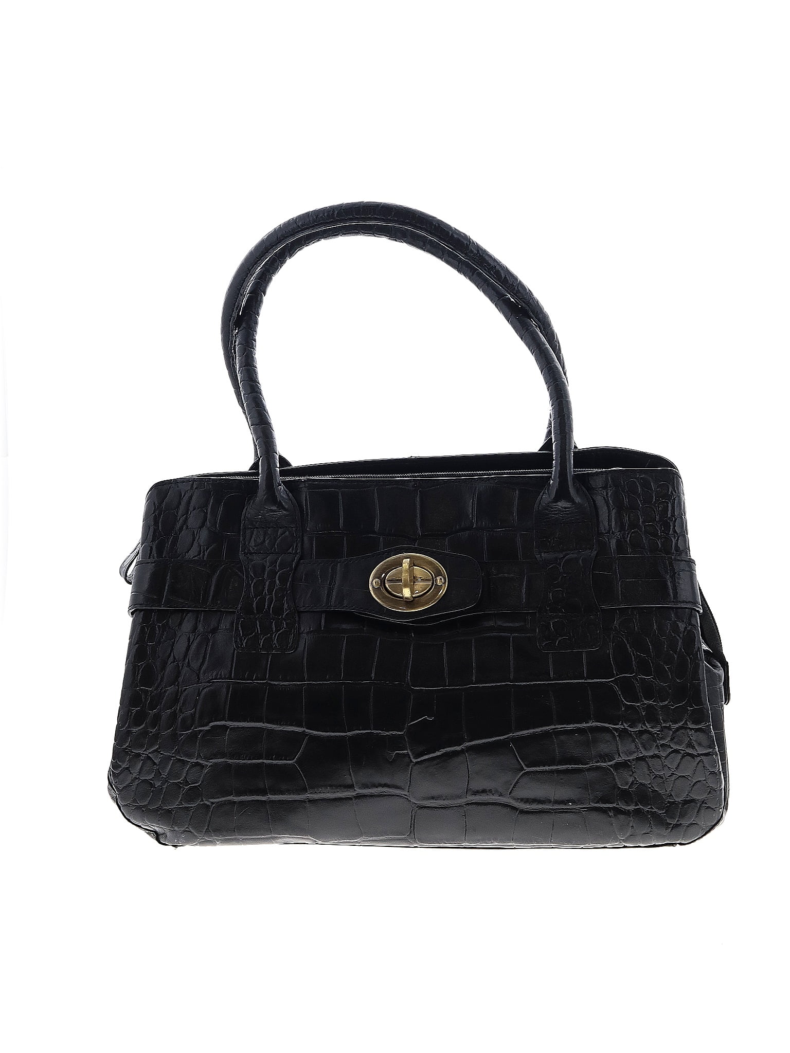 Michael Rome Designs 100% Leather Solid Black Leather Shoulder Bag One ...