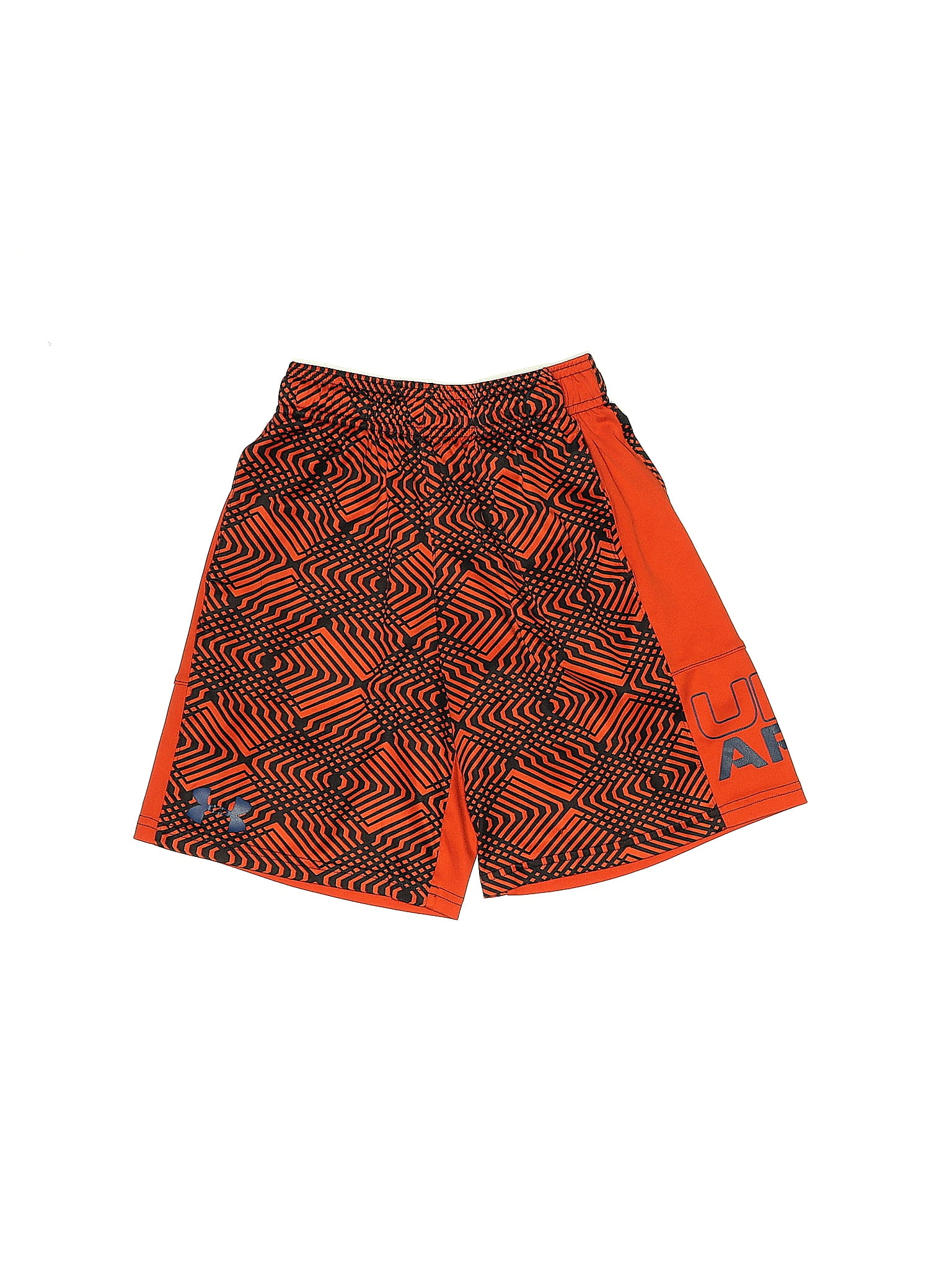 Under Armour Color Block Orange Athletic Shorts Size S (Youth) - 51% ...