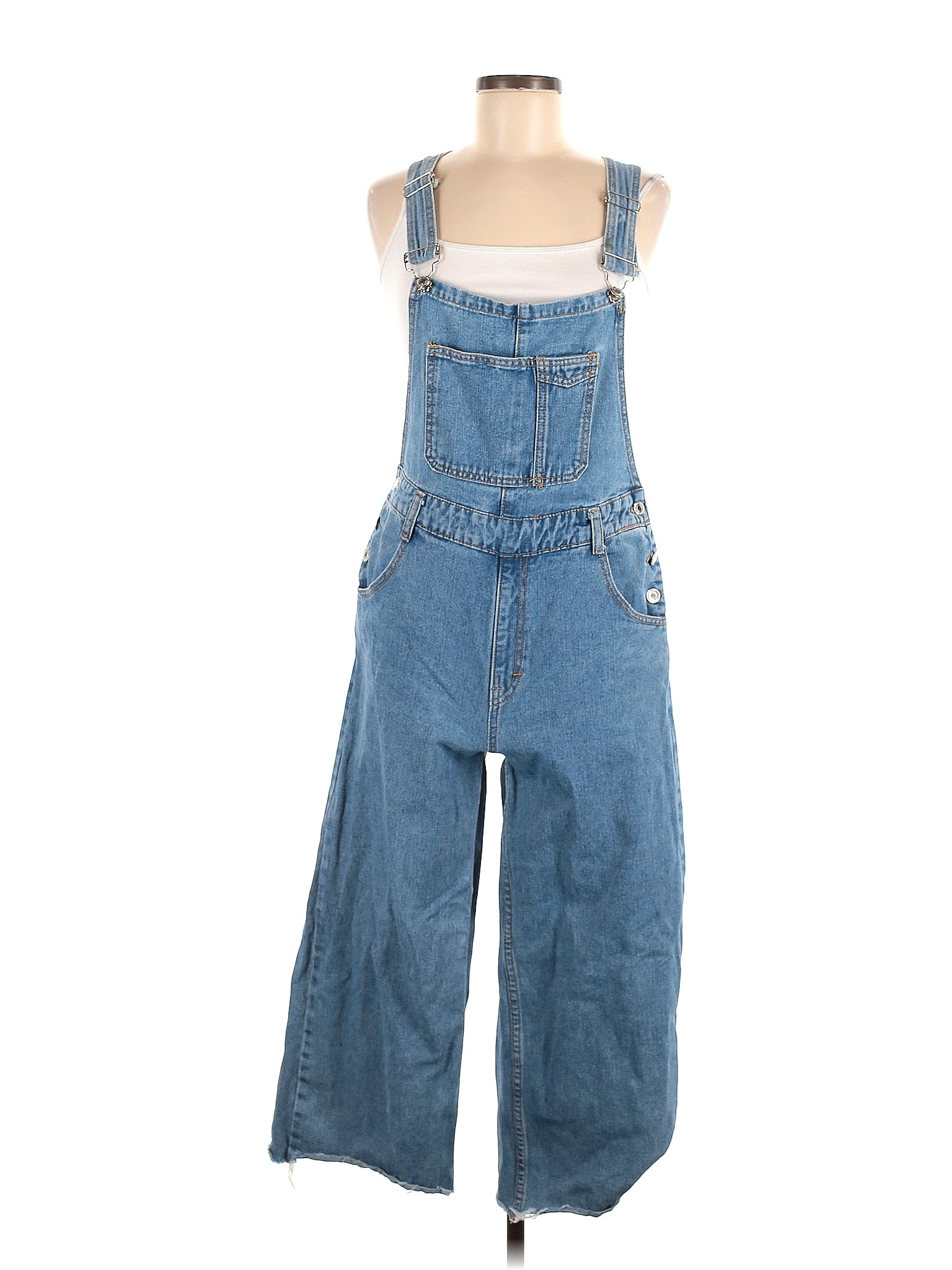 Shein Solid Blue Overalls Size M - 12% off | ThredUp