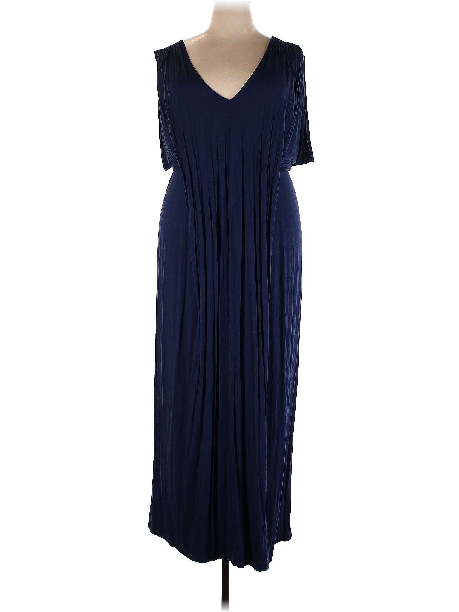Lane Bryant Solid Navy Blue Casual Dress Size 18 20 Plus Plus 59