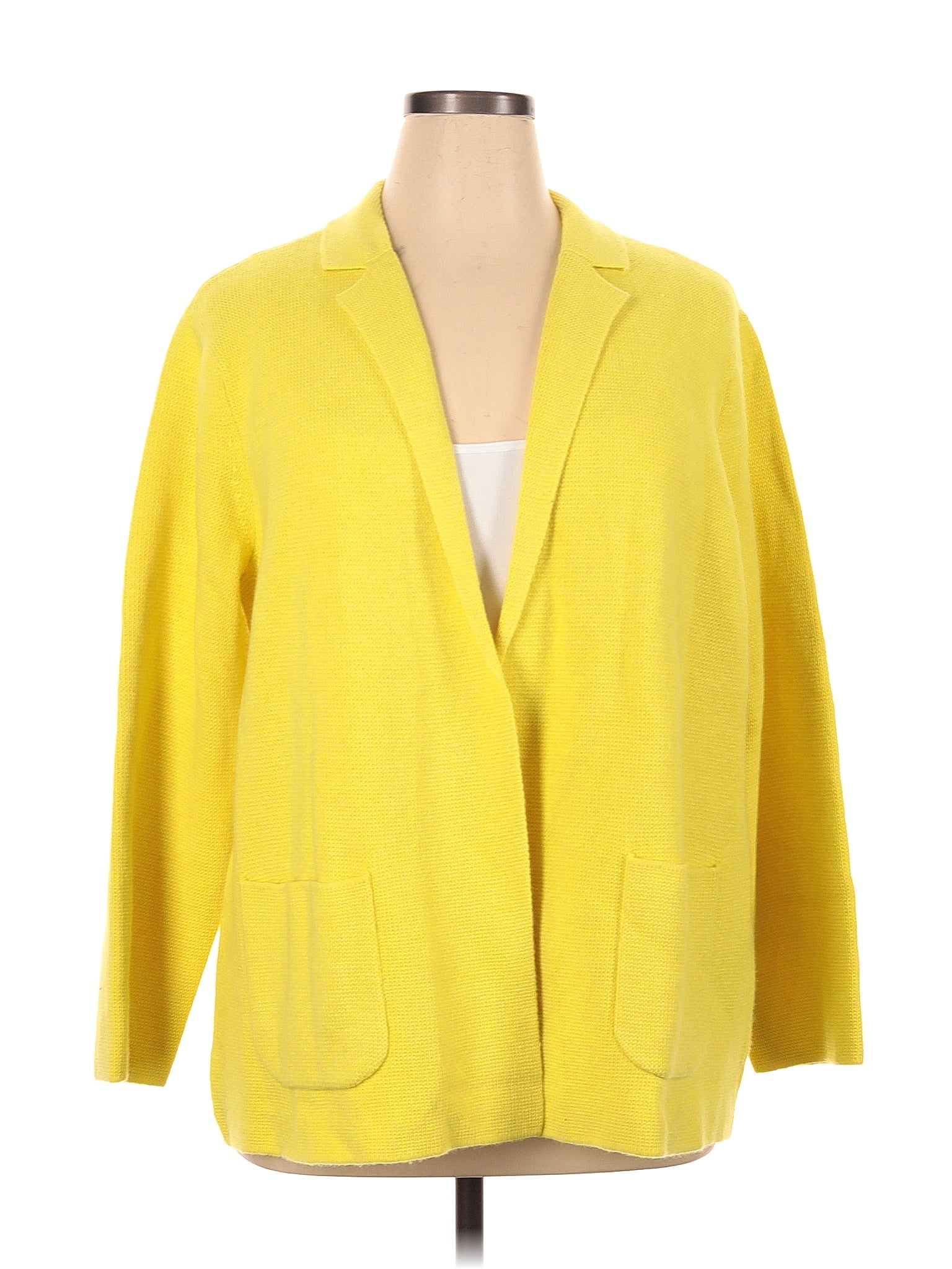 Talbots Color Block Solid Yellow Cardigan Size XL (Petite) - 72% off ...