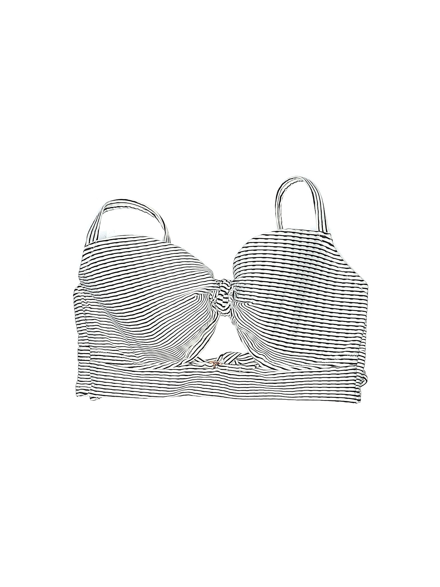 Shade & Shore Checkered-gingham Multi Color Silver Swimsuit Top Size ...