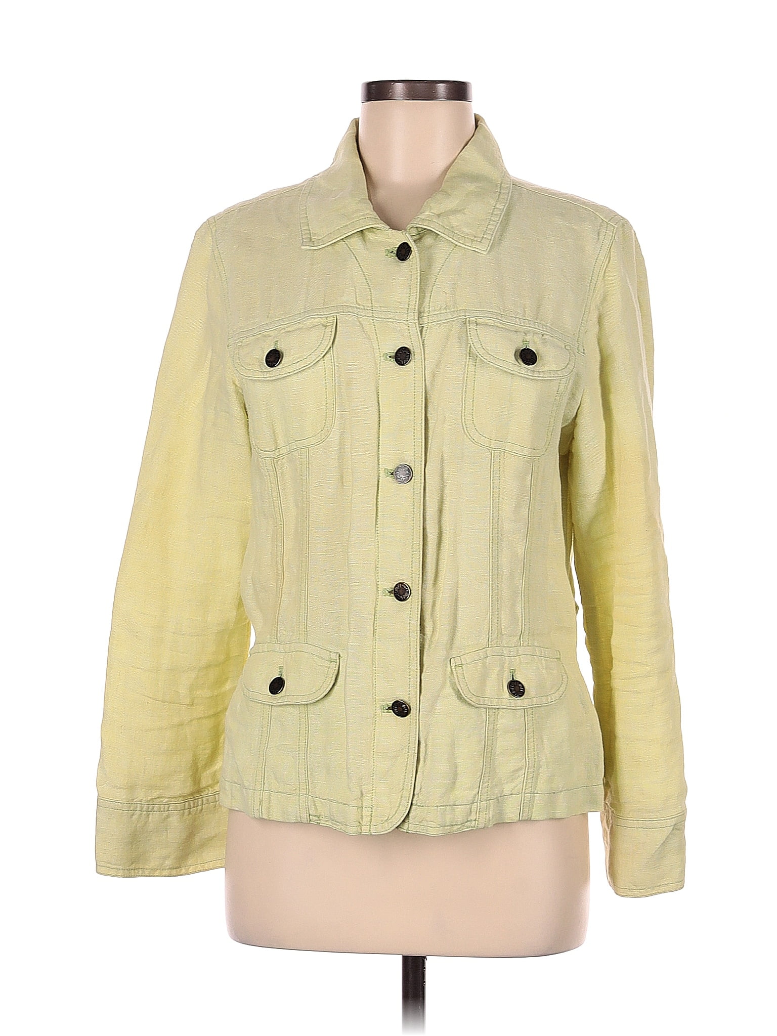 J.Jill Solid Yellow Jacket Size M - 79% off | ThredUp