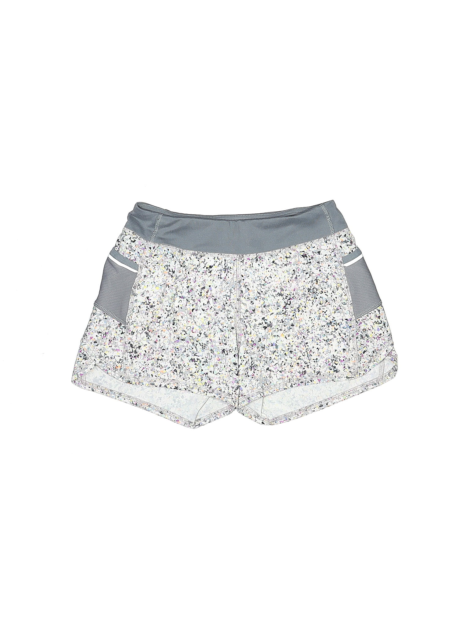 Athleta Color Block Silver Athletic Shorts Size 12 - 45% off | ThredUp