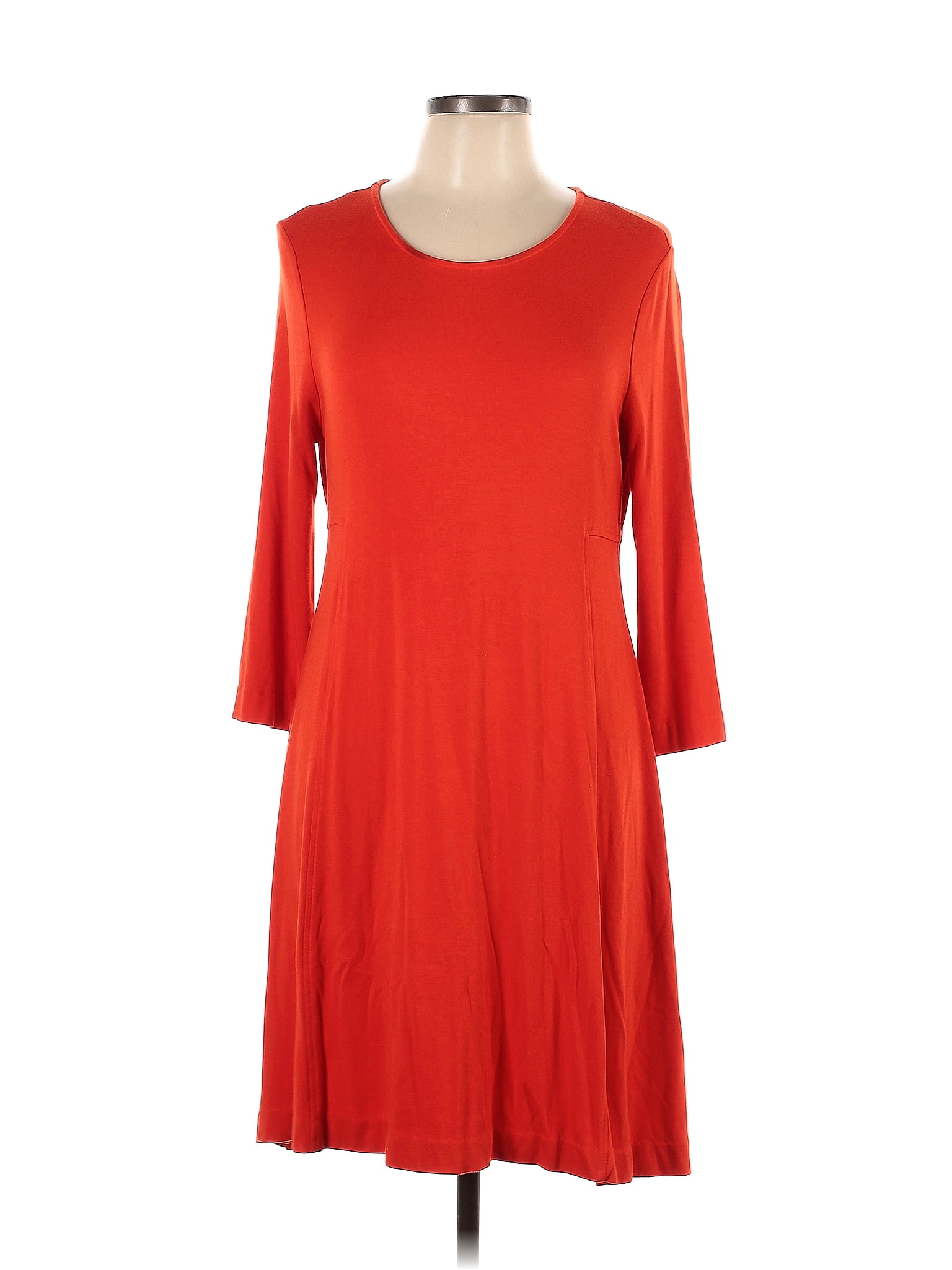 Donna Ricco Solid Burnt Orange Red Casual Dress Size L - 79% off | ThredUp