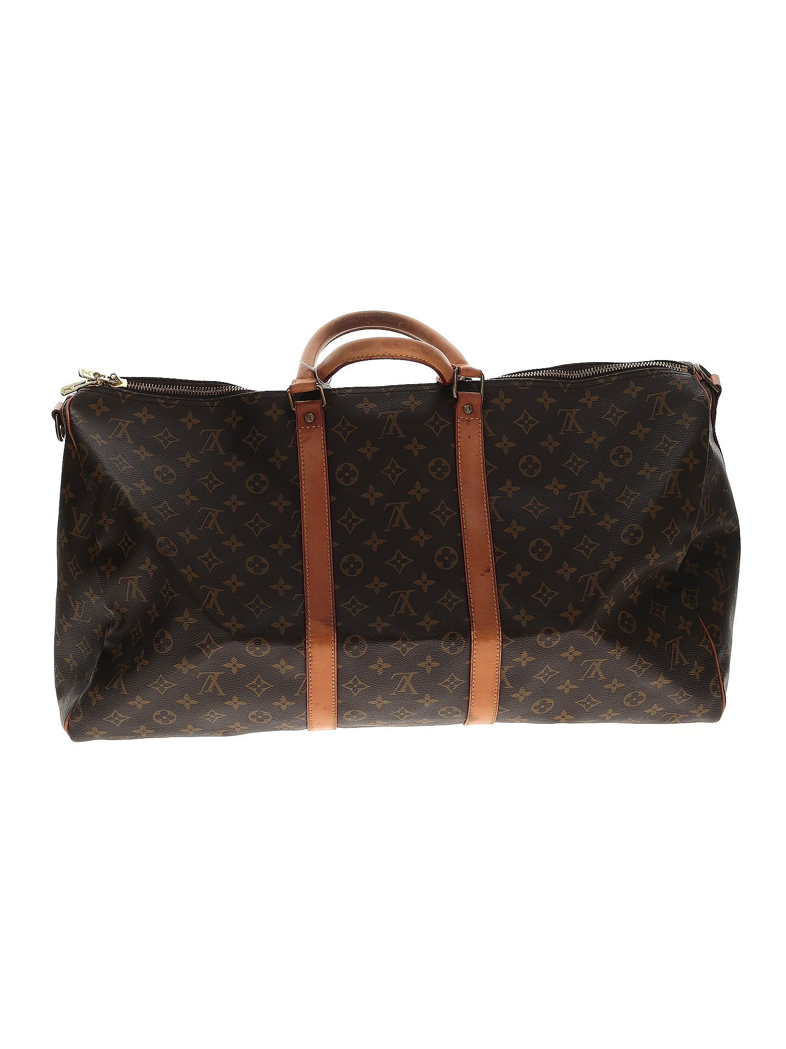 Louis Vuitton 100% Coated Canvas Black Brown Monogram Keepall Bandouliere One Size - 62% off ...