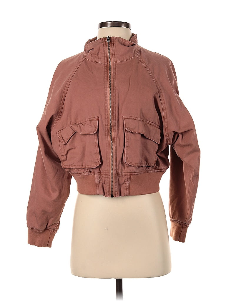 Wild Fable 100% Cotton Solid Brown Jacket Size S - 47% off | ThredUp