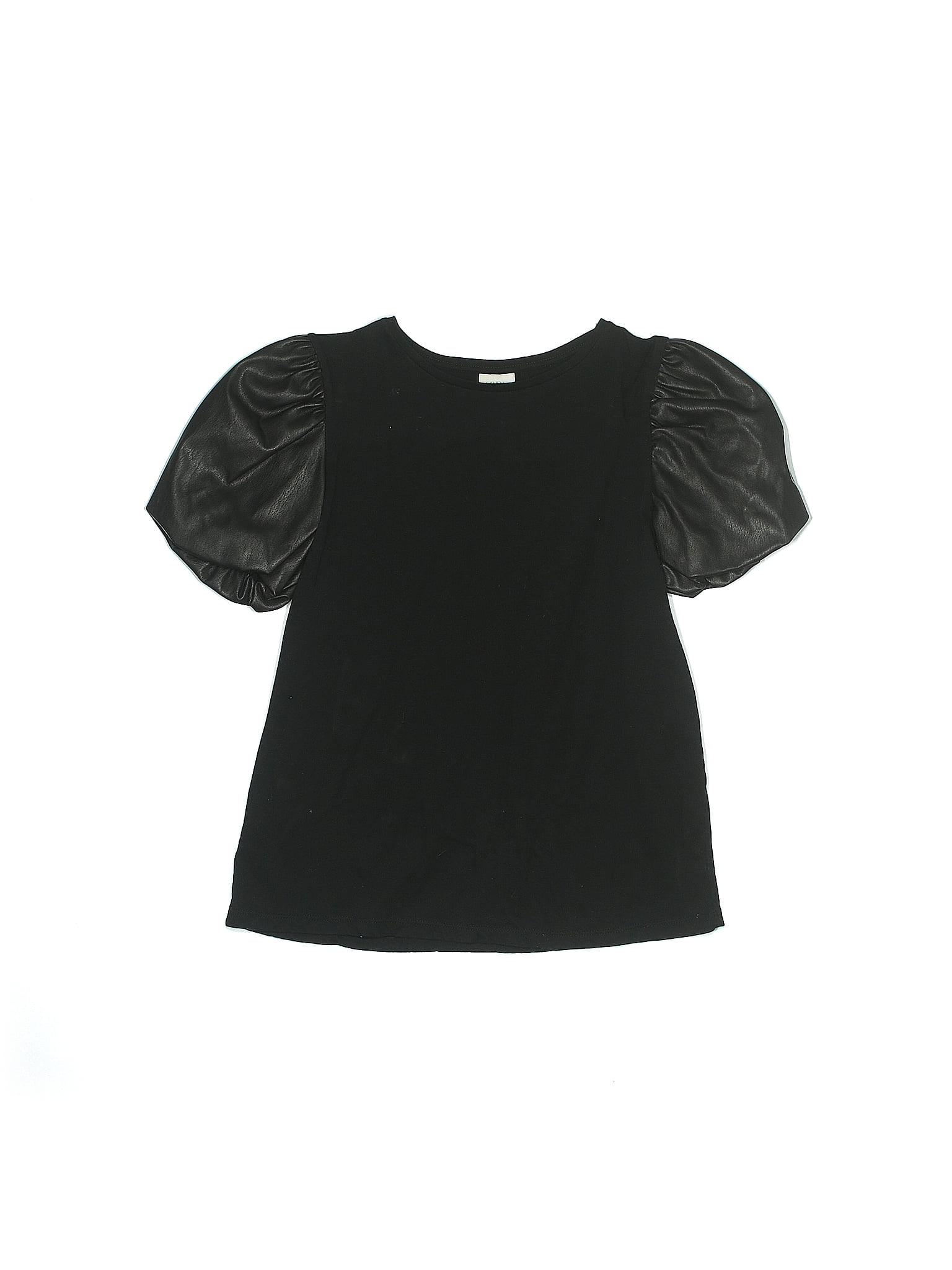 Zara 100 Cotton Solid Black Short Sleeve Blouse Size 13 14 61 Off