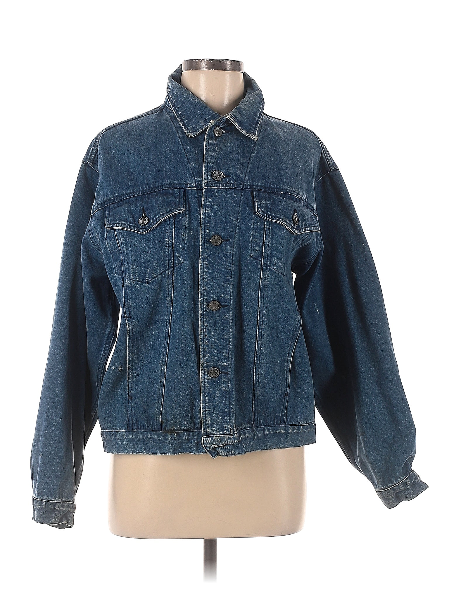 Express 100% Cotton Blue Denim Jacket Size M - 69% off | ThredUp