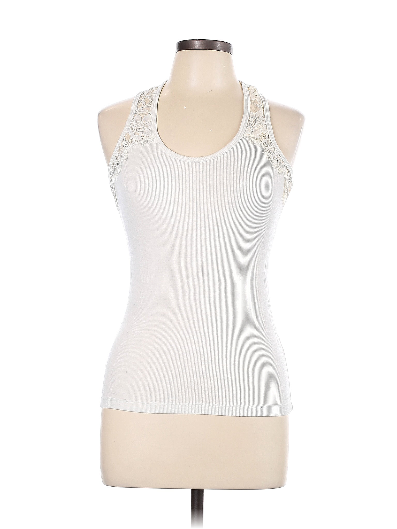 Moda International White Tank Top Size L - 60% off | ThredUp