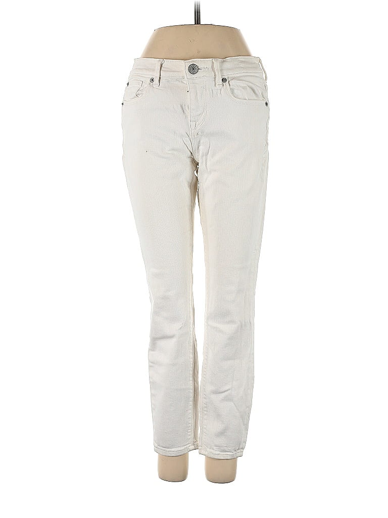 Express Jeans Solid Ivory Jeans Size 2 - 76% off | ThredUp