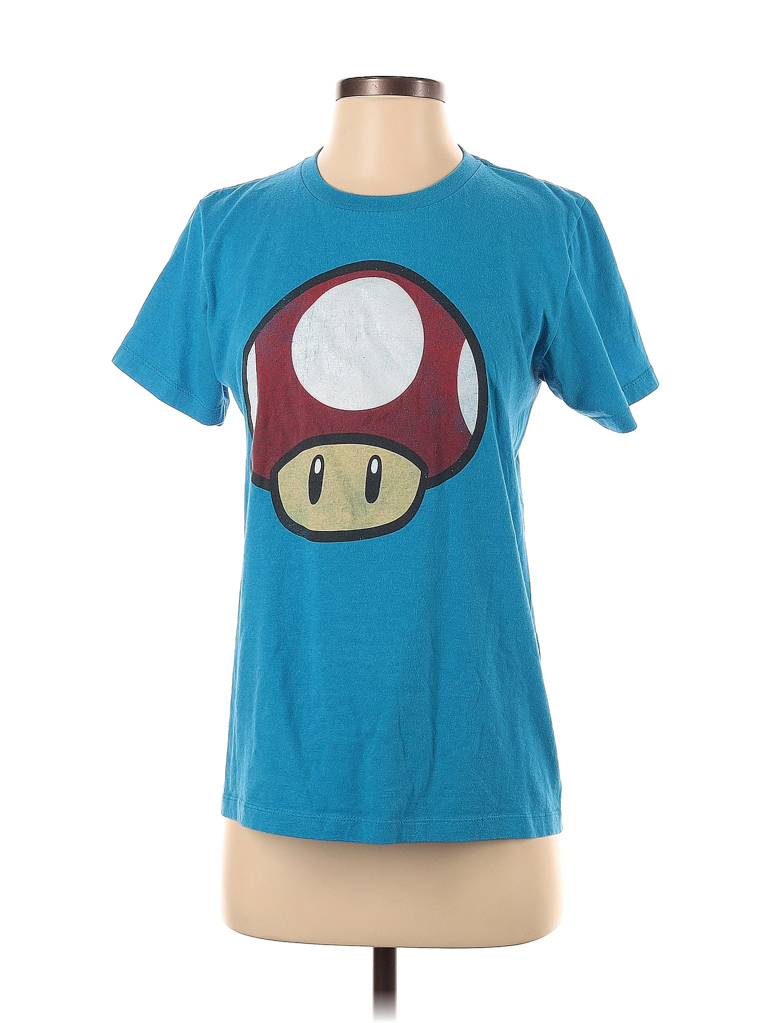 Super Mario Solid Blue Short Sleeve T-Shirt Size S - 42% off | ThredUp