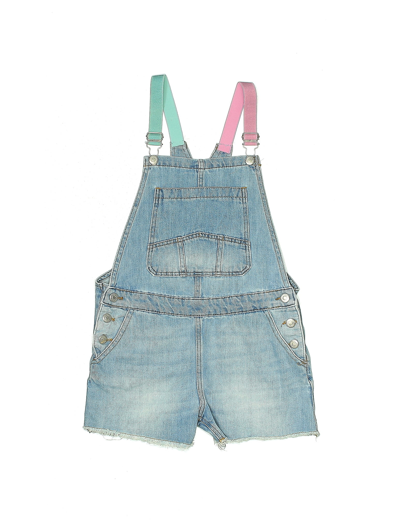 Zara Color Block Solid Blue Overall Shorts Size 11 - 12 - 53% off | ThredUp