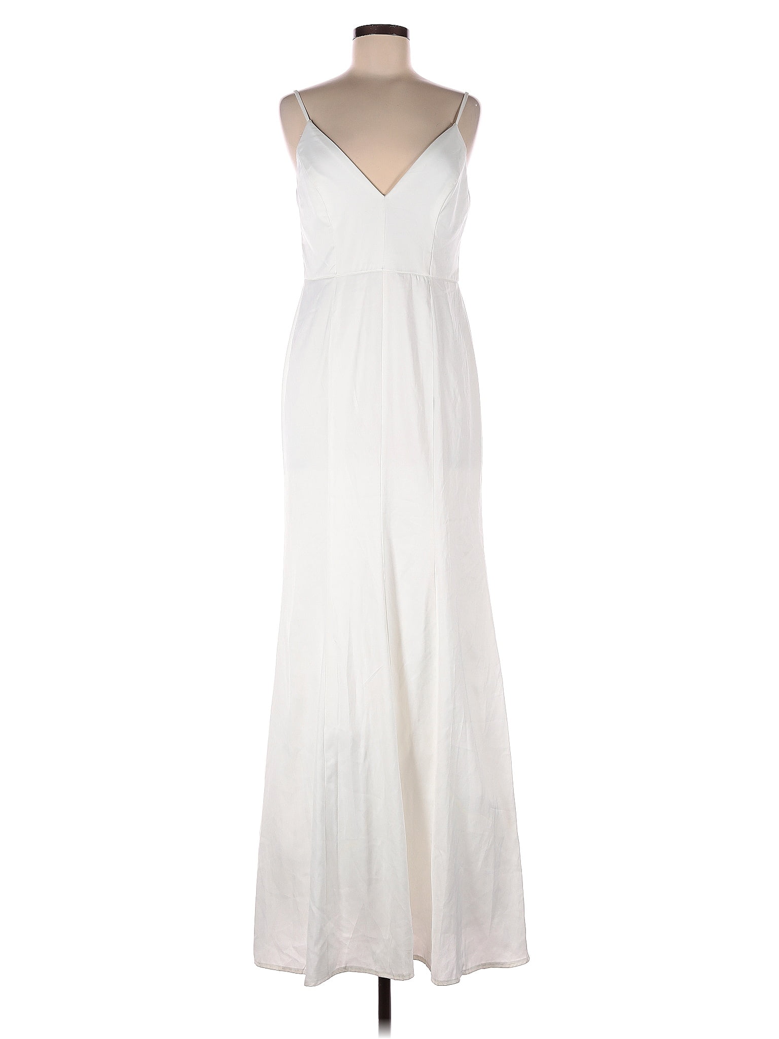 Lulus 100 Polyester Solid White Casual Dress Size M 64 Off Thredup