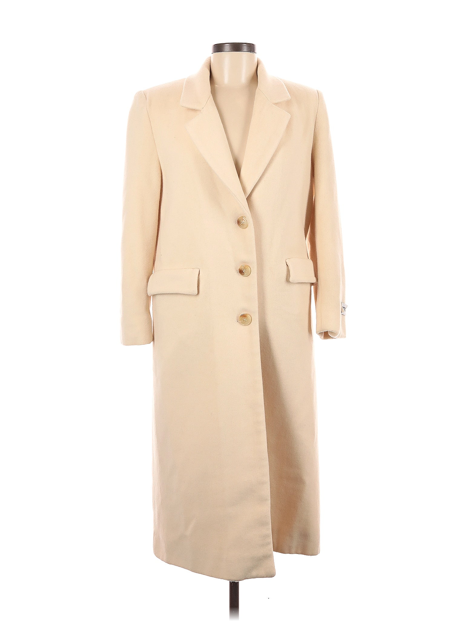 Bert Newman Solid Tan Ivory Coat Size 6 (Petite) - 50% off | ThredUp