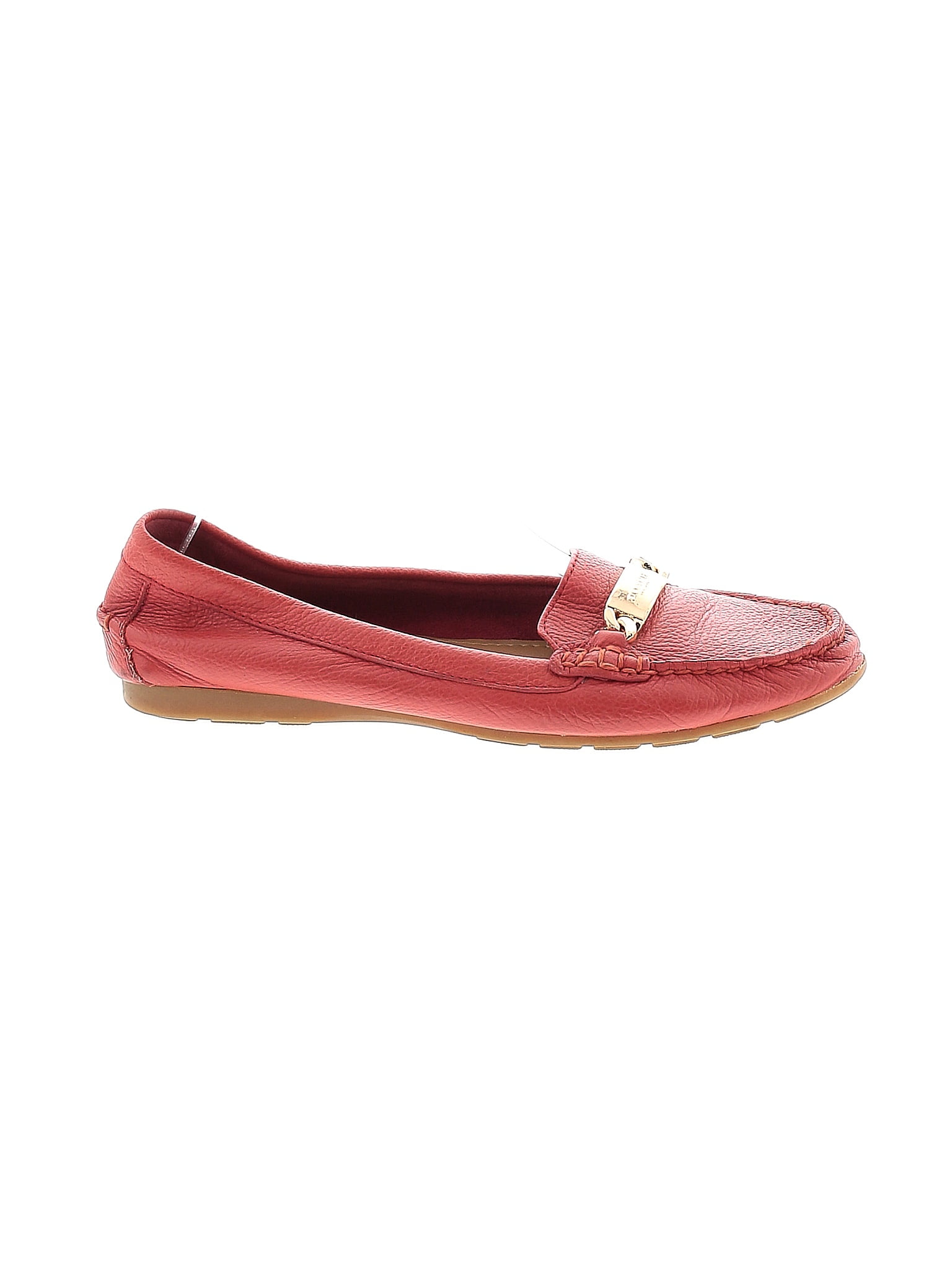 Coach Solid Red Flats Size 9 1/2 - 70% off | ThredUp