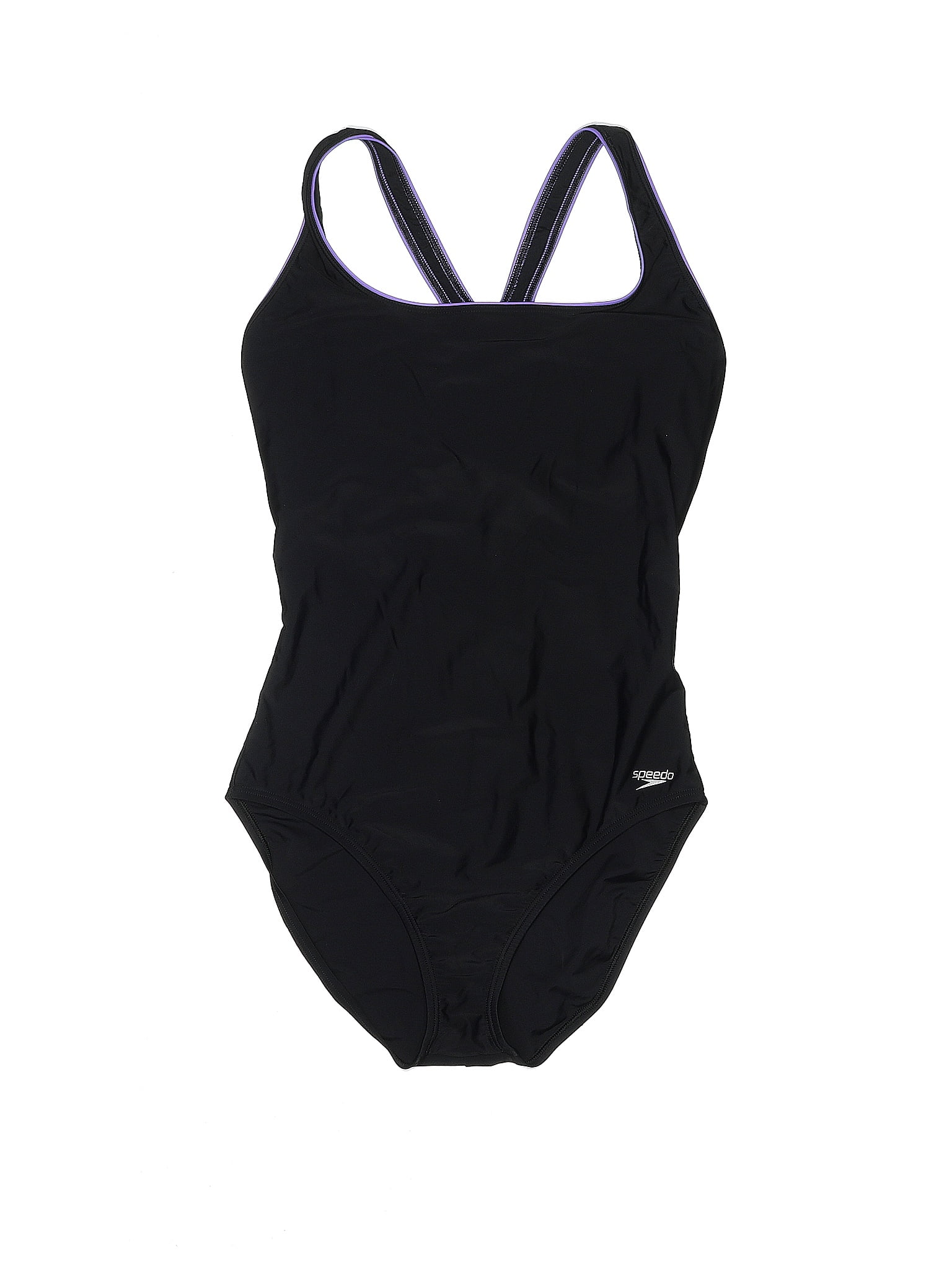 Speedo Solid Black One Piece Swimsuit Size 16 - 43% off | ThredUp