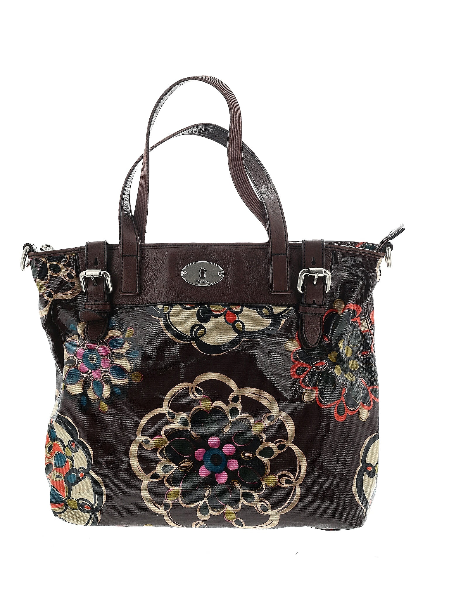 Fossil Multi Color Brown Satchel One Size - 61% off | ThredUp