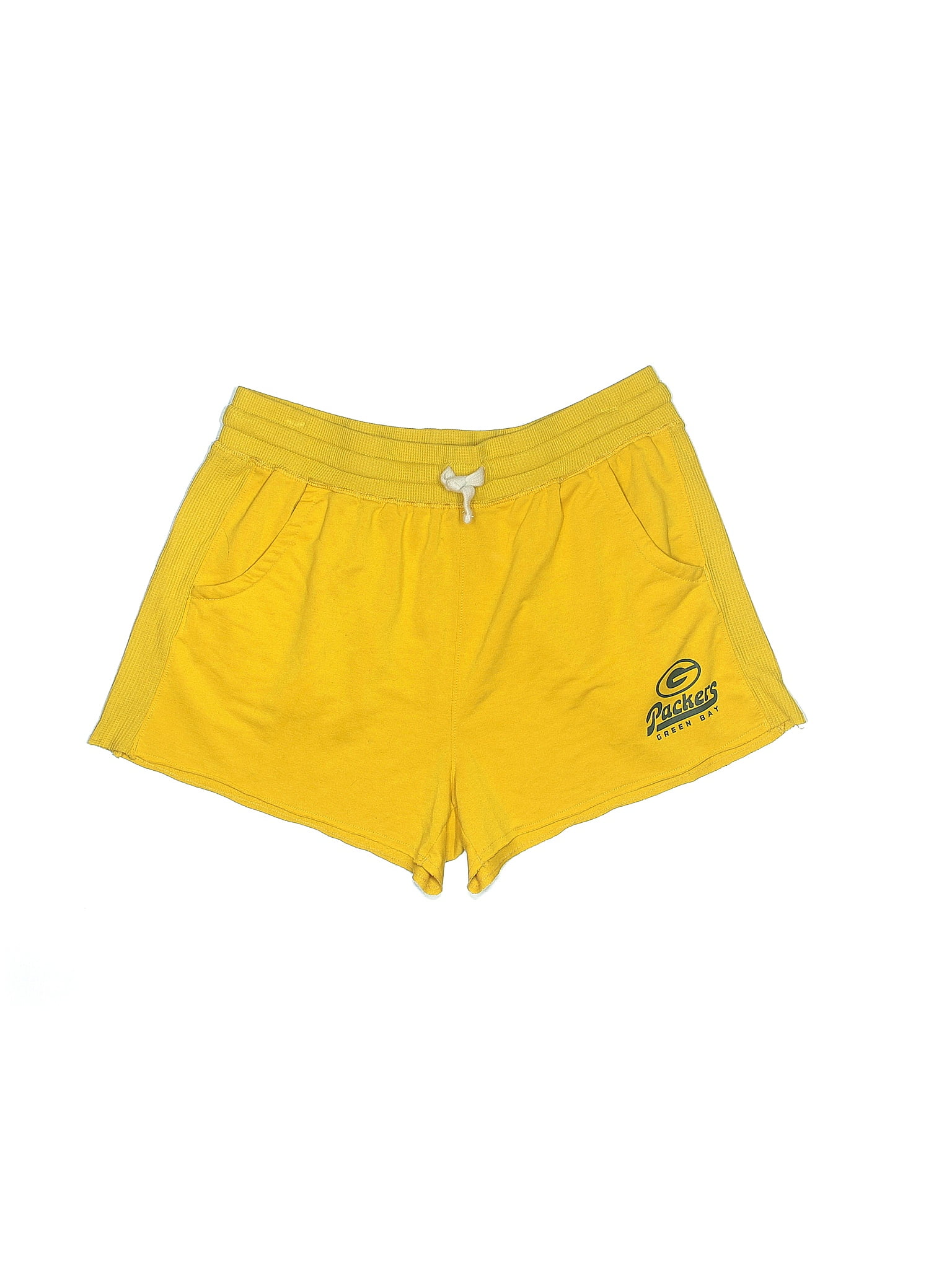 Junk Food Solid Yellow Shorts Size L - 28% off | ThredUp