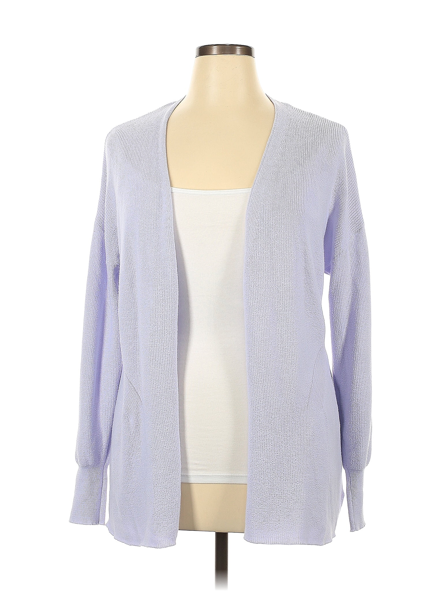 A New Day Color Block Solid Purple Cardigan Size XL - 40% off | ThredUp