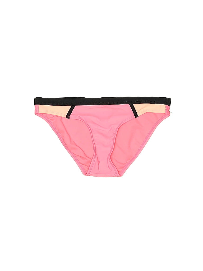 Xhilaration 100 Recycled Plastic Solid Pink Swimsuit Bottoms Size M