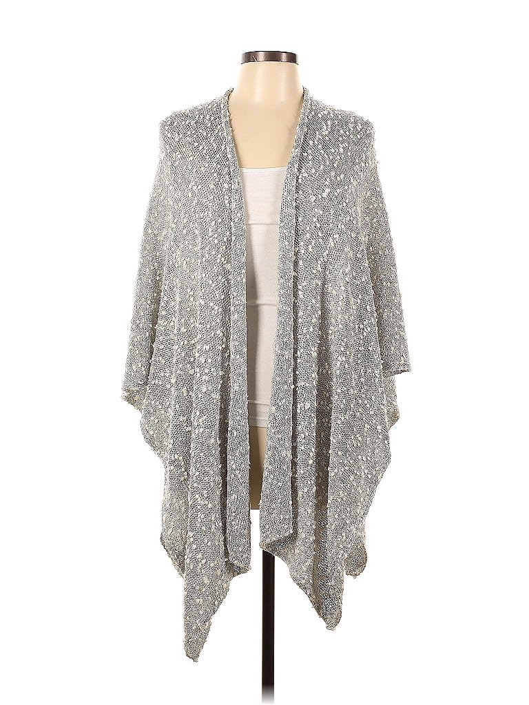 Chico's Color Block Marled Gray Wrap One Size - 71% off | ThredUp
