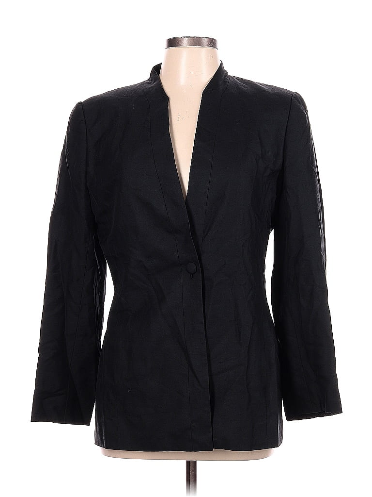 Carlisle 100% Silk Solid Black Silk Blazer Size 10 - 85% off | ThredUp