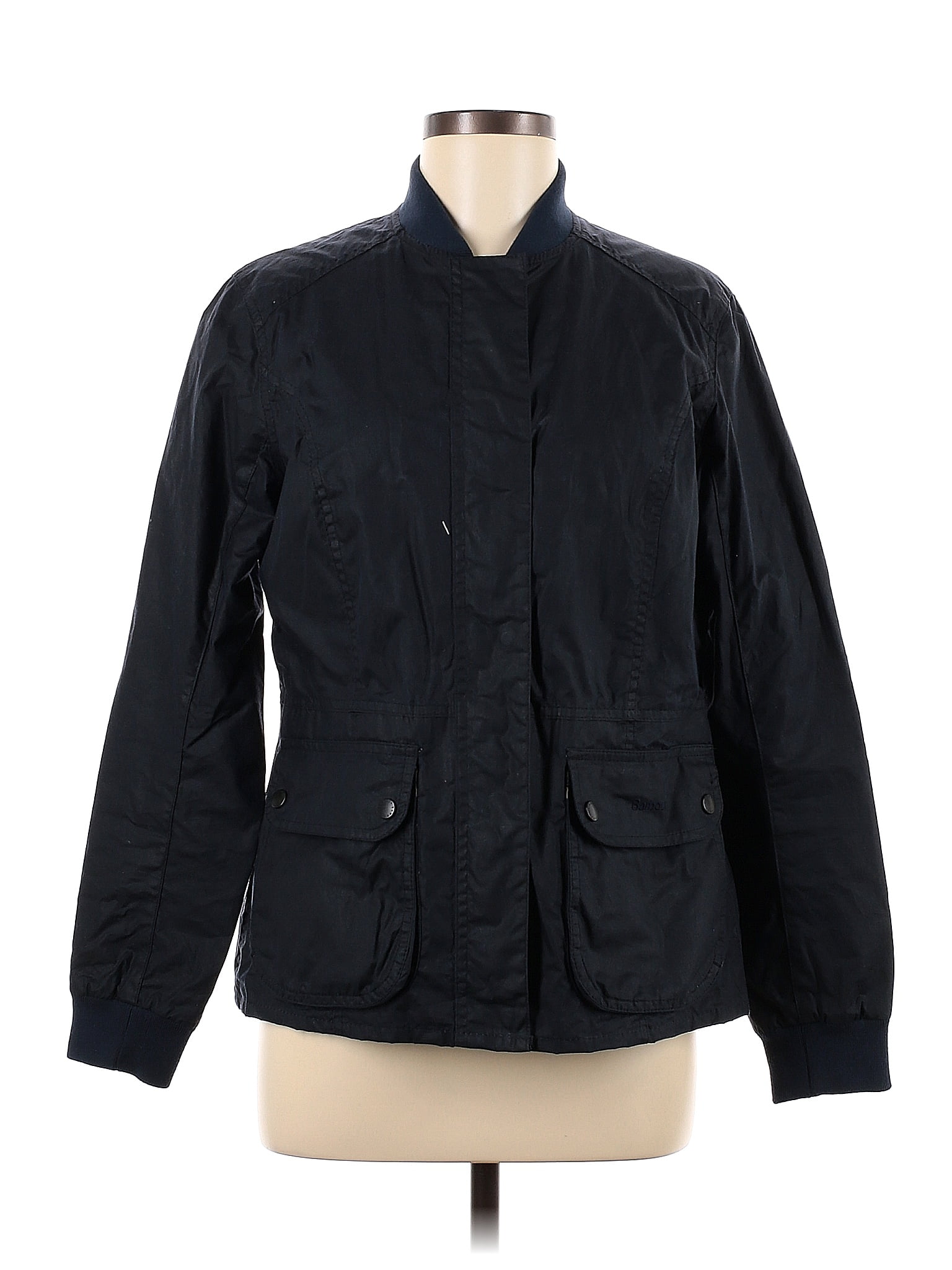 Barbour Solid Black Jacket Size 8 - 76% off | ThredUp