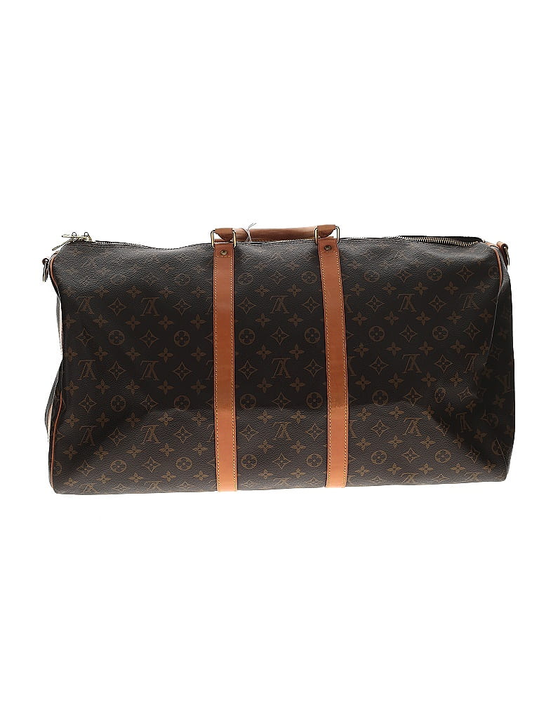 Louis Vuitton 100% Coated Canvas Black Brown Monogram Keepall Bandouliere One Size - 61% off ...