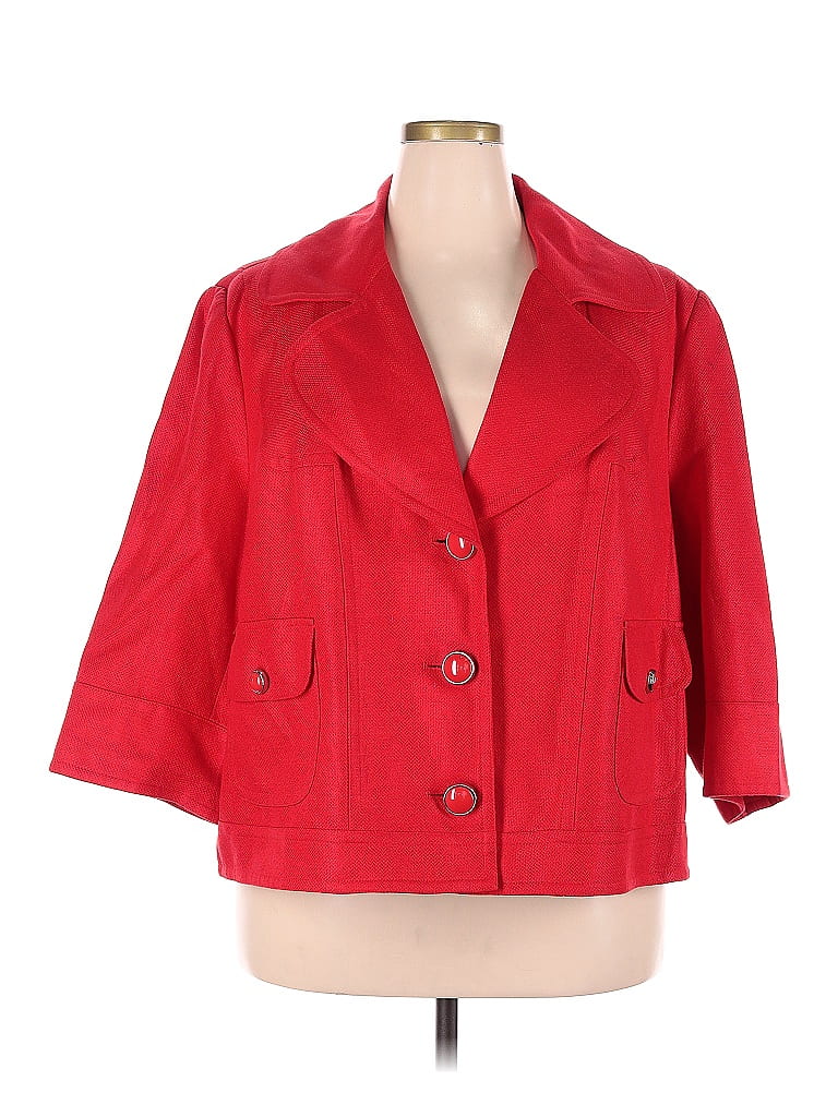 Nygard Red Blazer Size 24 (Plus) - 65% off | ThredUp