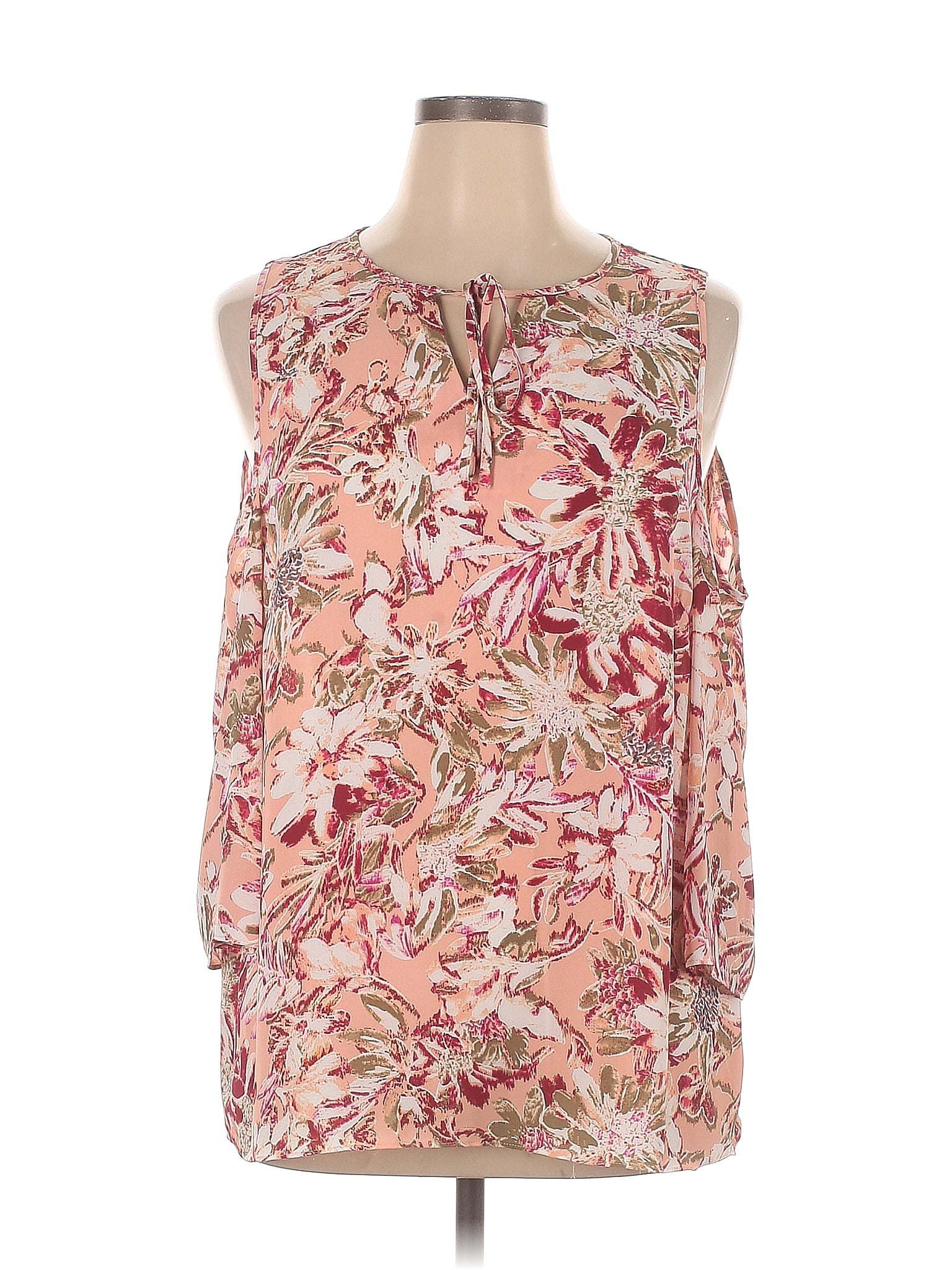 Violet And Claire 100 Polyester Pink Short Sleeve Blouse Size 1x Plus