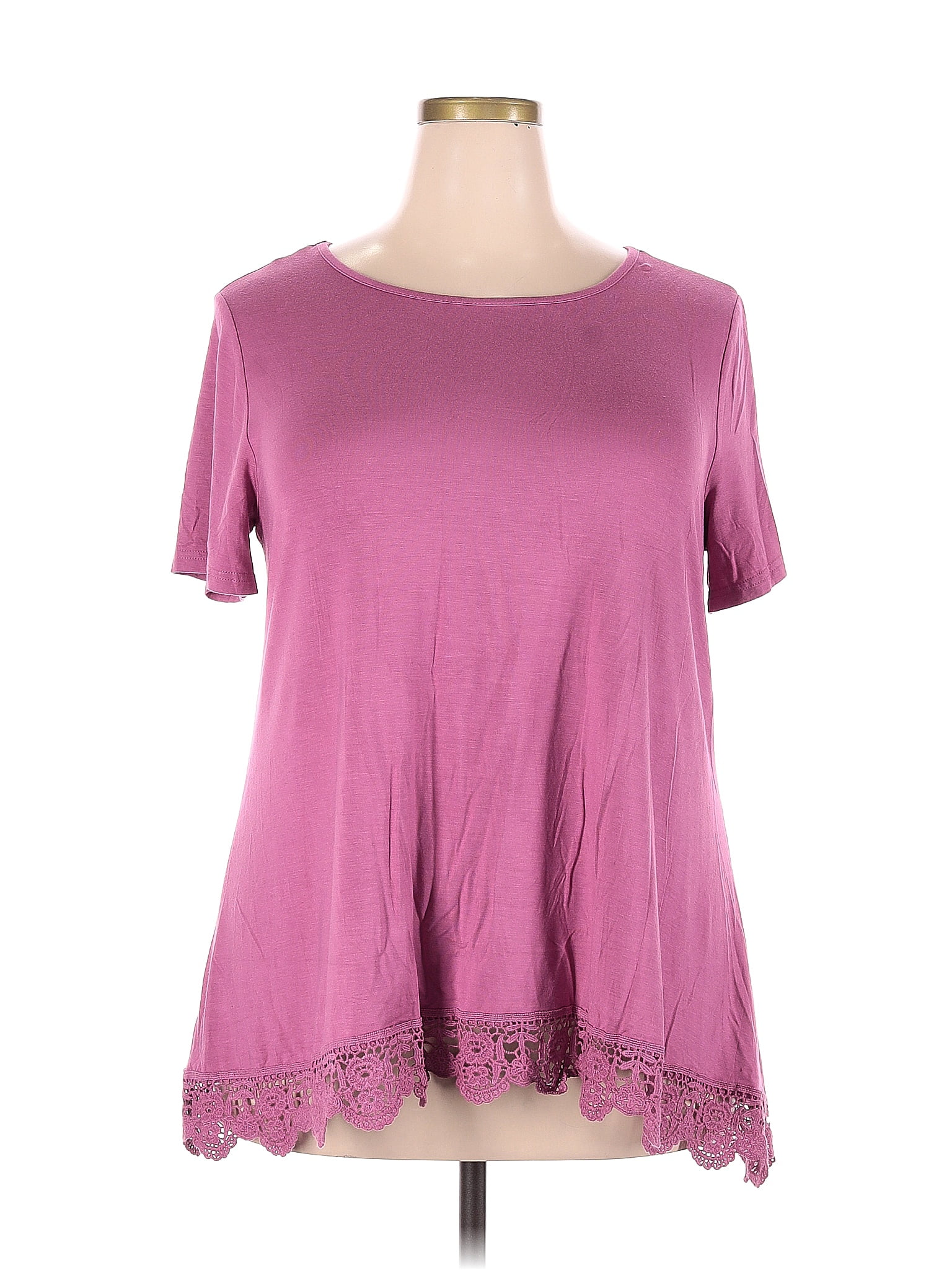 Assorted Brands Purple Short Sleeve Top Size 2x Plus 40 Off Thredup
