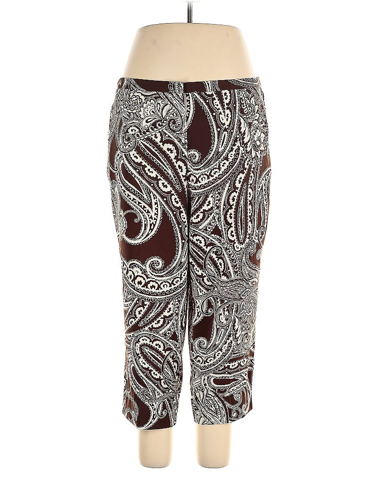 Susan Graver Paisley Multi Color Brown Casual Pants Size 16 - 67% off ...