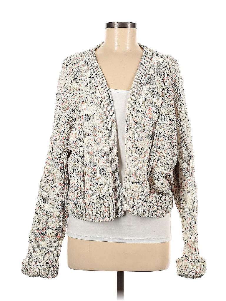 Moon & Madison 100% Polyester White Cardigan Size M - 50% off | ThredUp