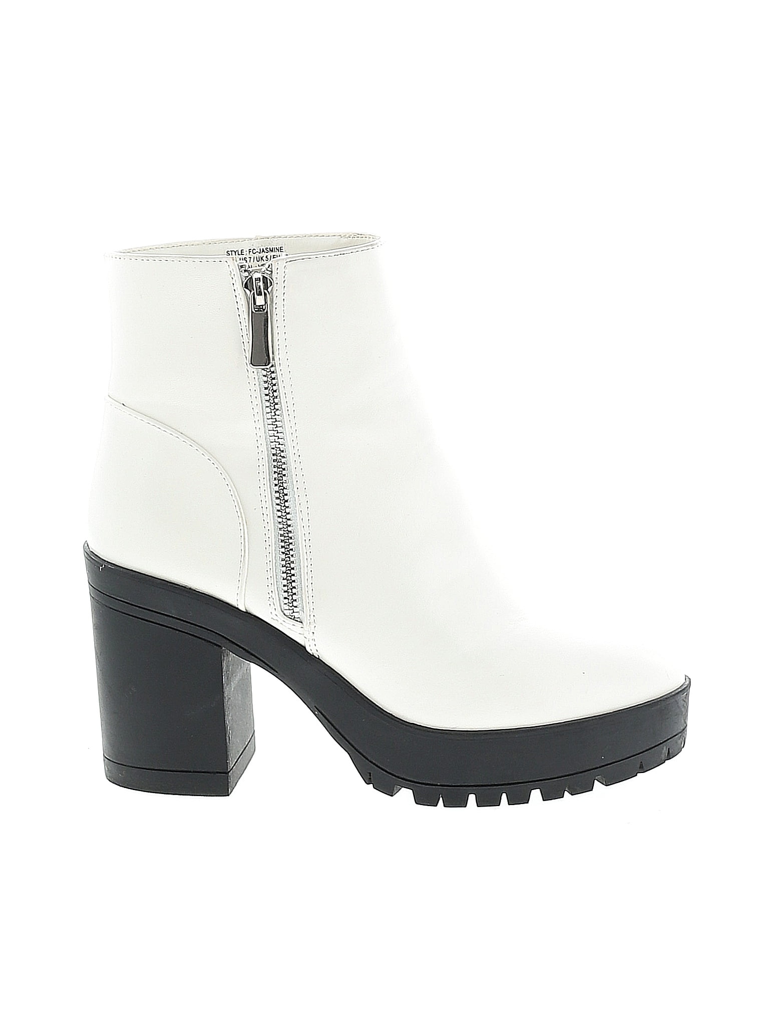 French Connection White Ankle Boots Size 7 - 57% off | ThredUp