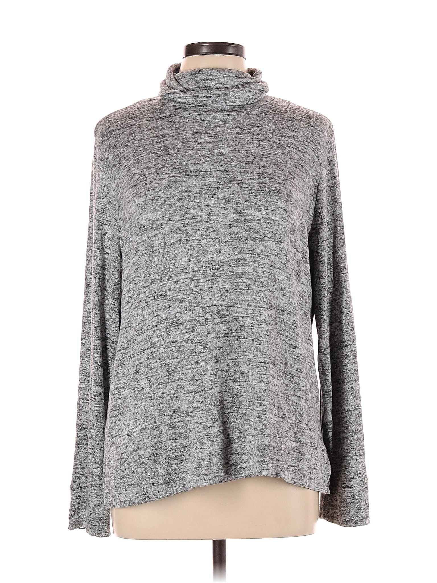 Lou & Grey Color Block Marled Gray Turtleneck Sweater Size L - 76% off ...
