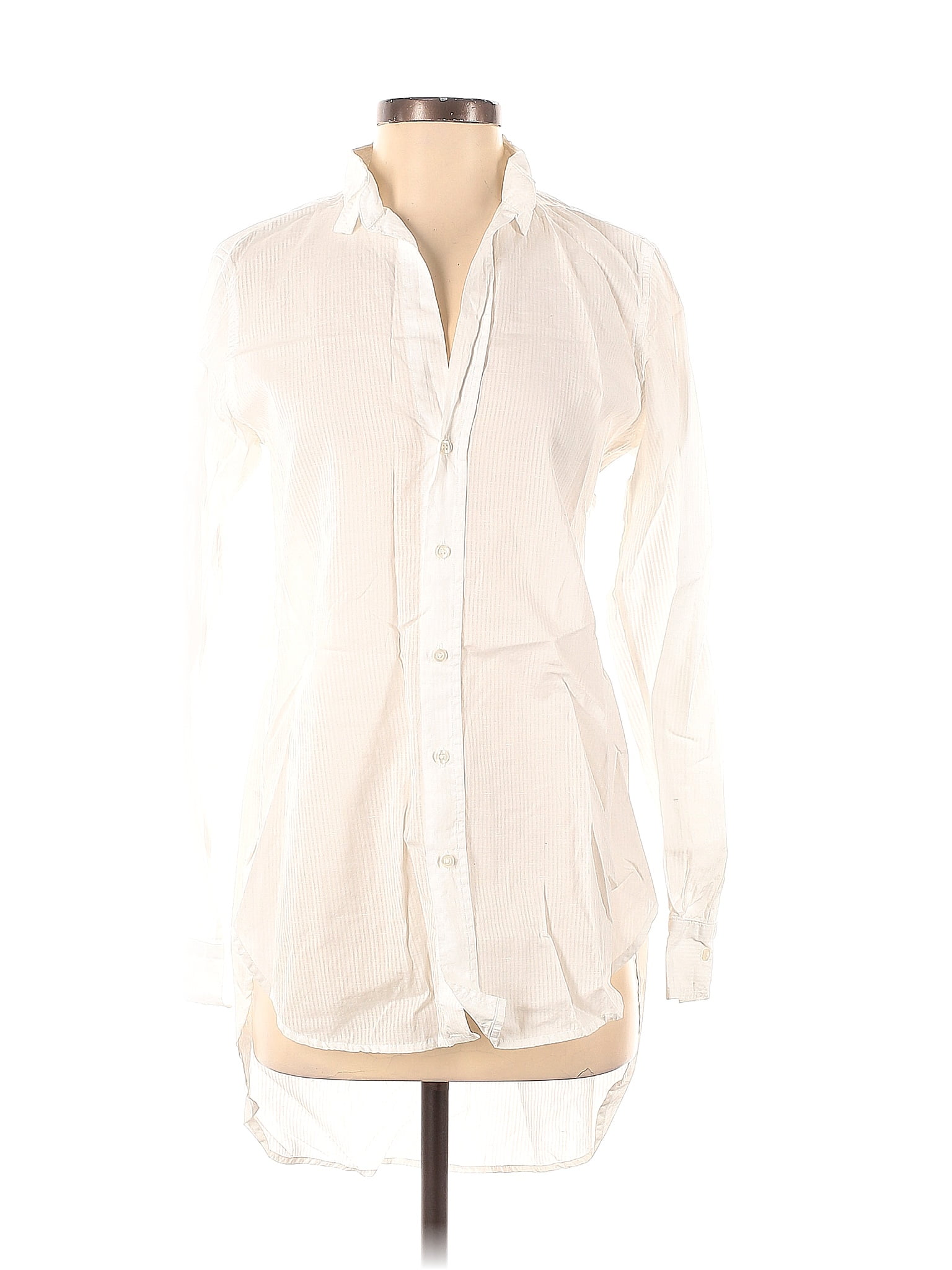 Frank & Eileen 100% Cotton Solid White Ivory Long Sleeve Button-Down Shirt Size S - 73% off ...
