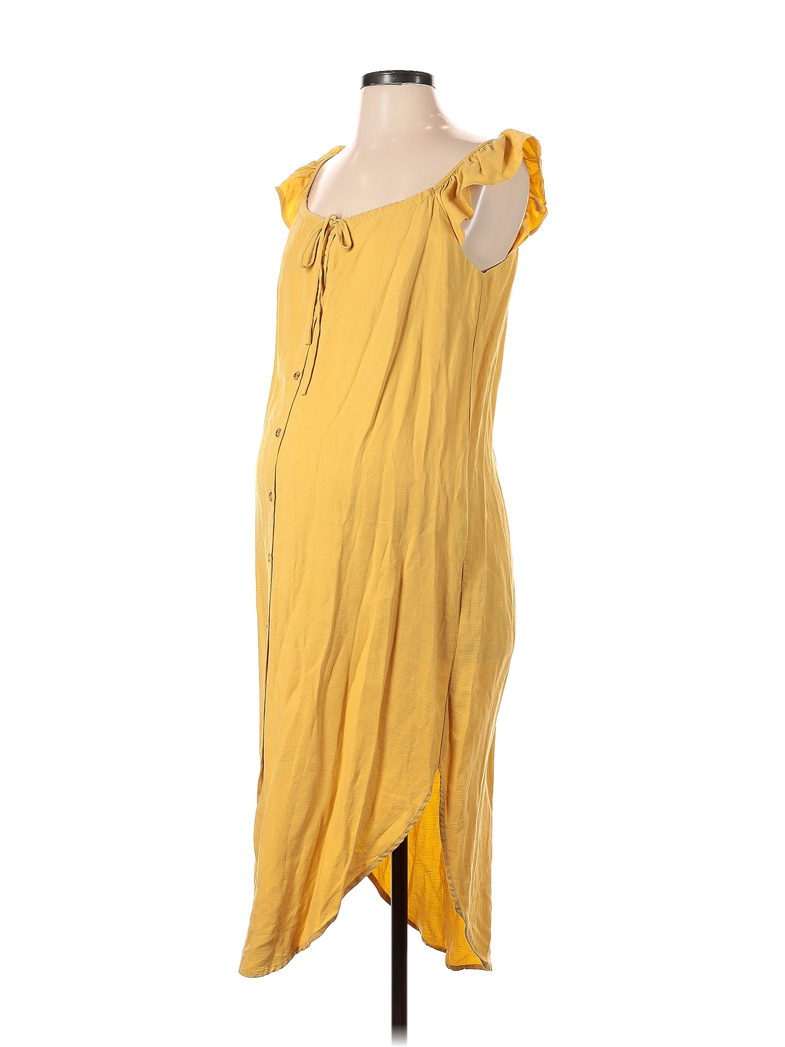 Hatch Solid Yellow Casual Dress Size XS Maternity (0) (Maternity) - 69% ...