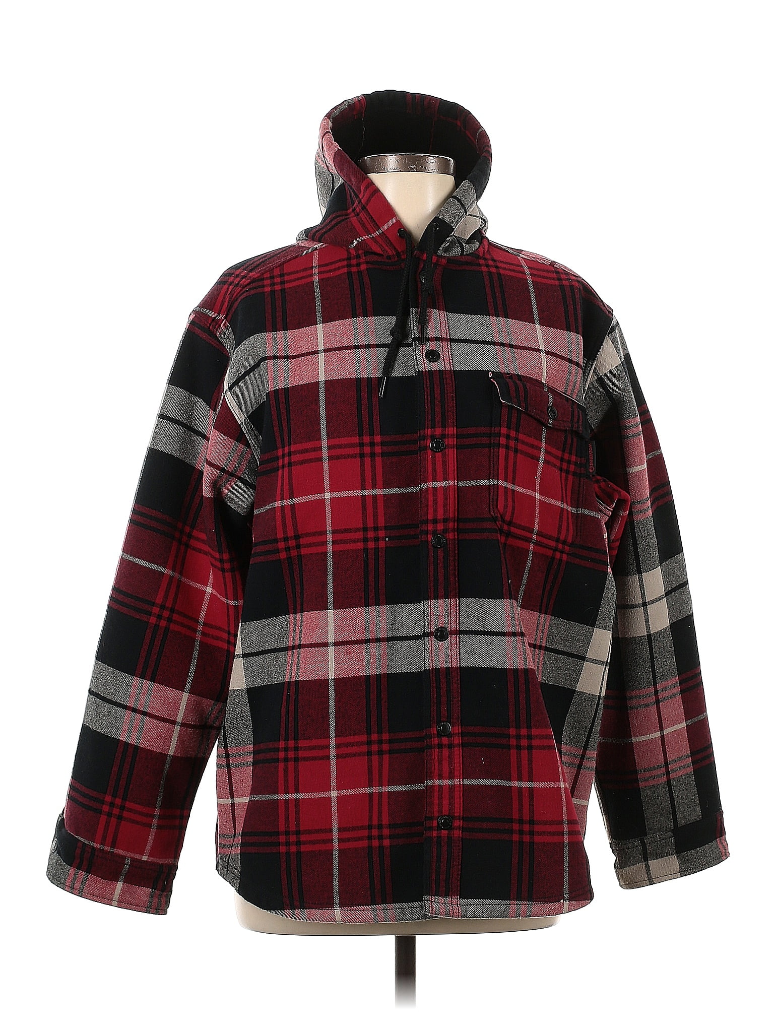 Wolverine 100% Cotton Plaid Red Jacket Size L - 77% off | ThredUp
