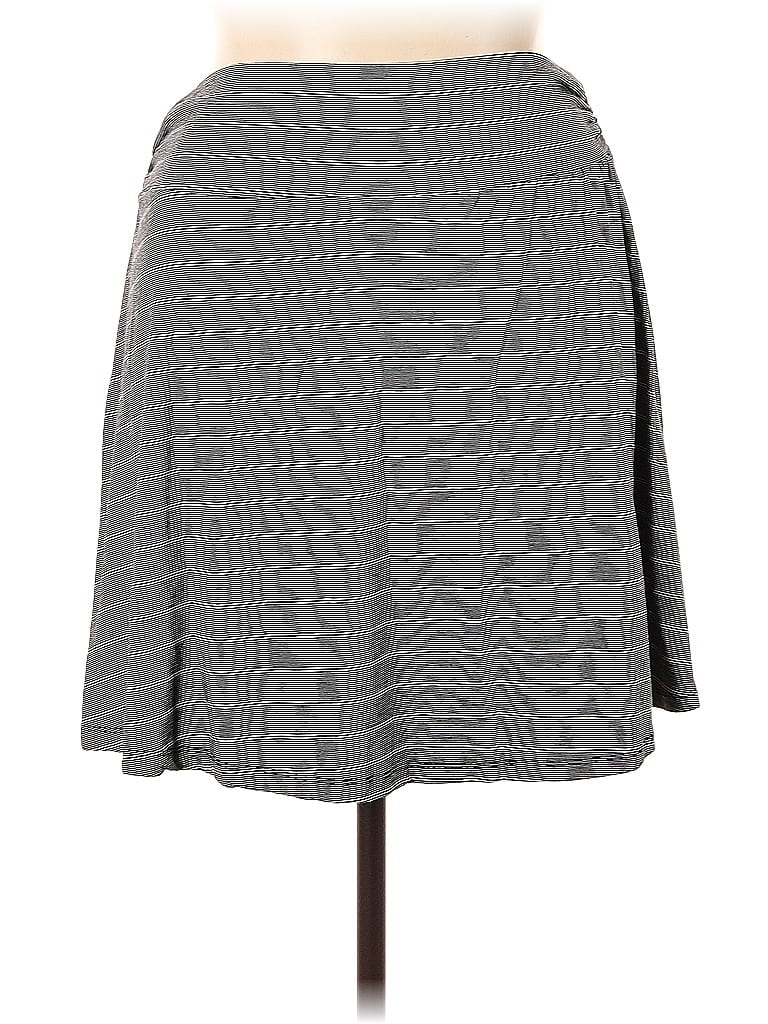 Merona Stripes Gray Casual Skirt Size 1X (Plus) - 44% off | ThredUp