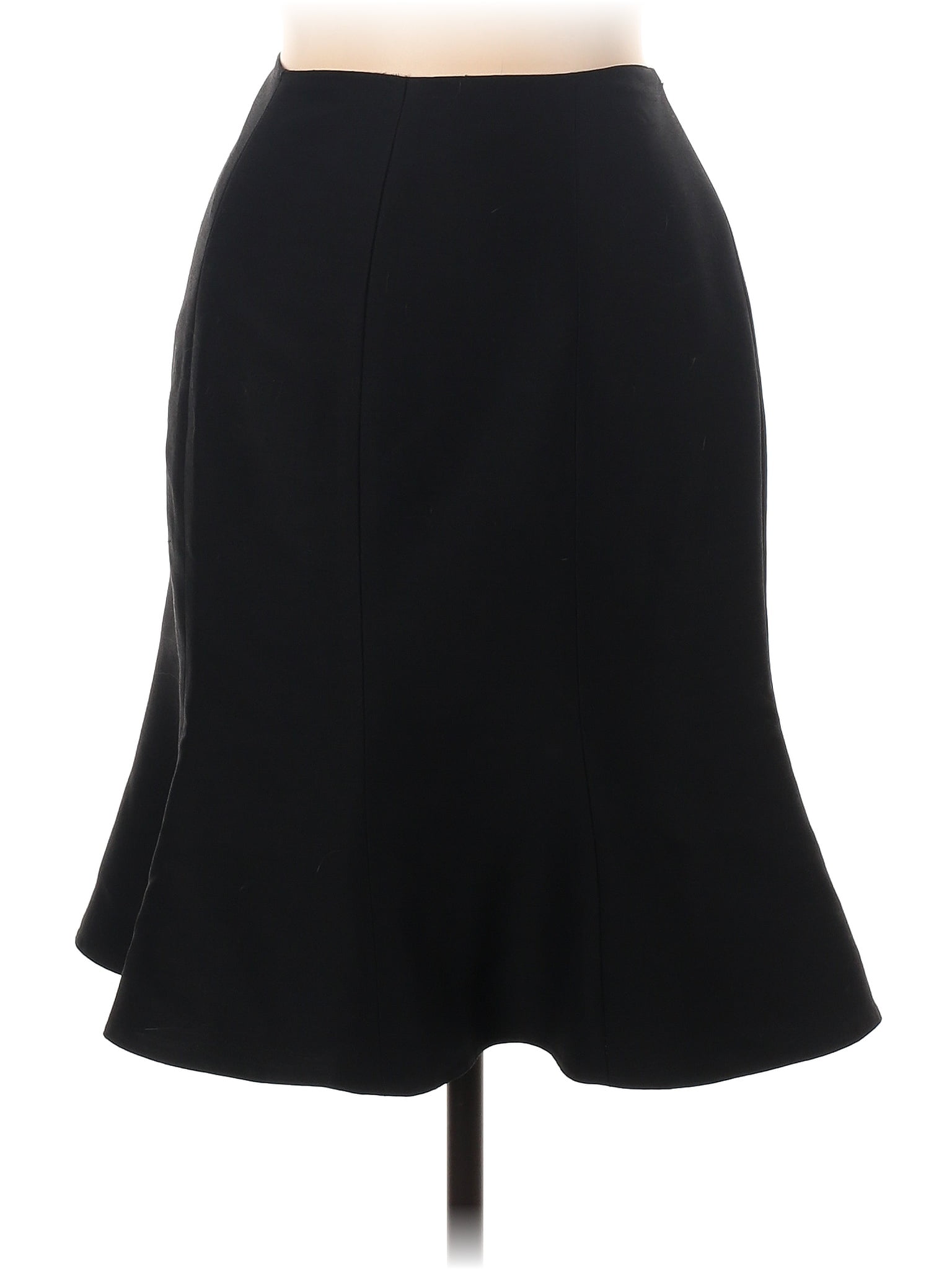 Kay Unger Solid Black Wool Skirt Size 10 - 83% off | ThredUp