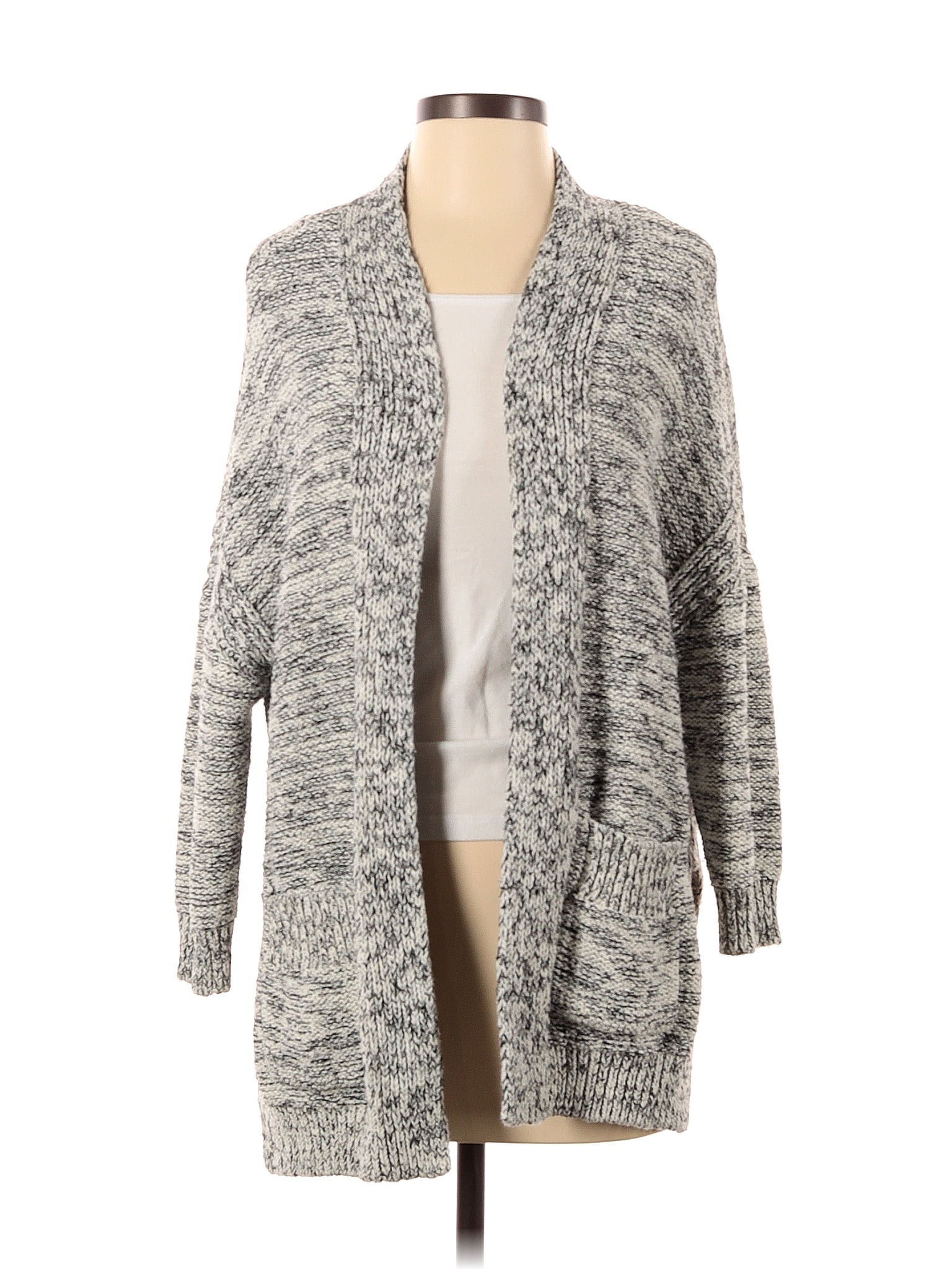 Zara Color Block Marled Gray Cardigan Size S - 50% off | ThredUp