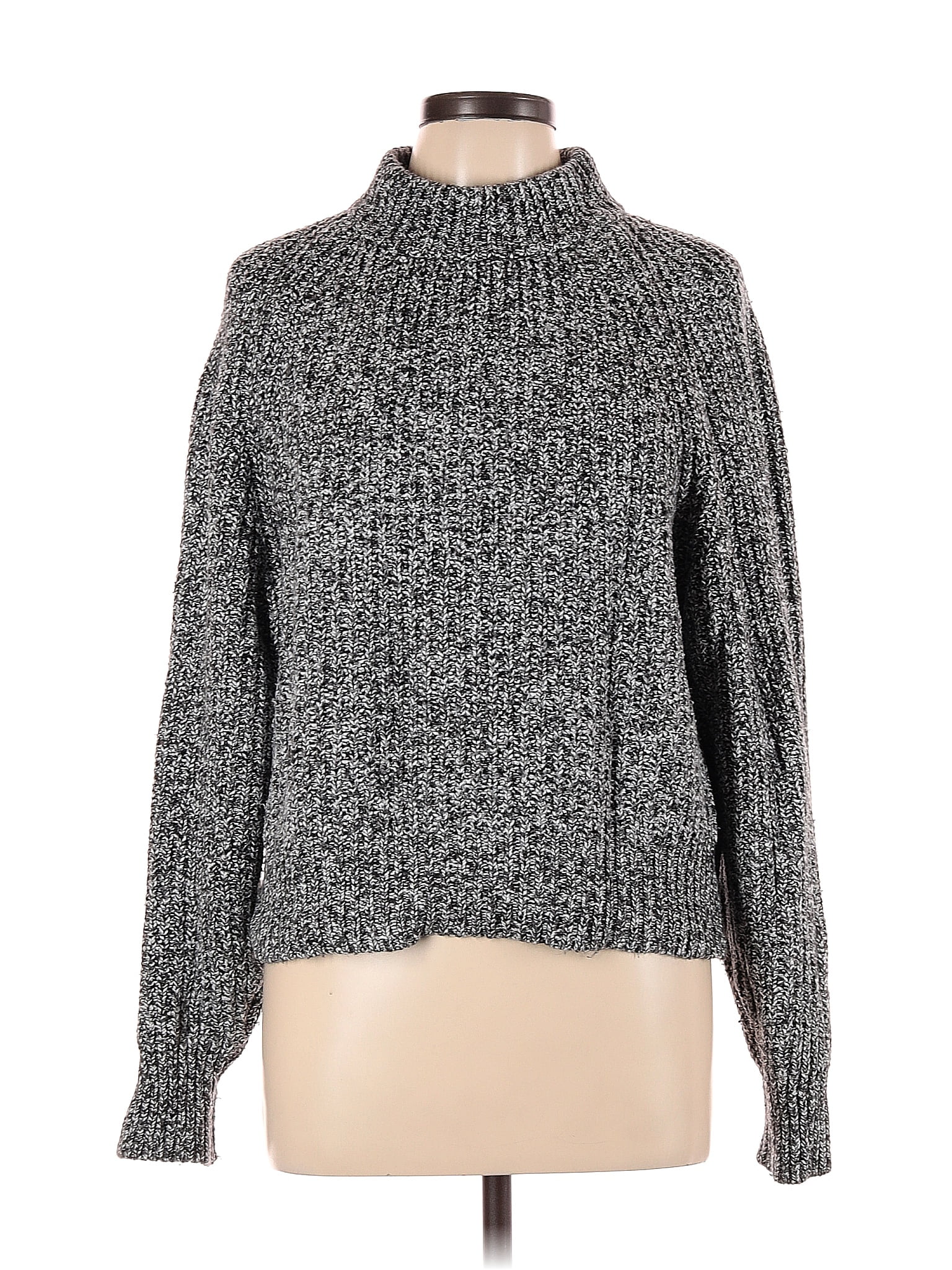Universal Thread Color Block Marled Gray Turtleneck Sweater Size L - 36 ...