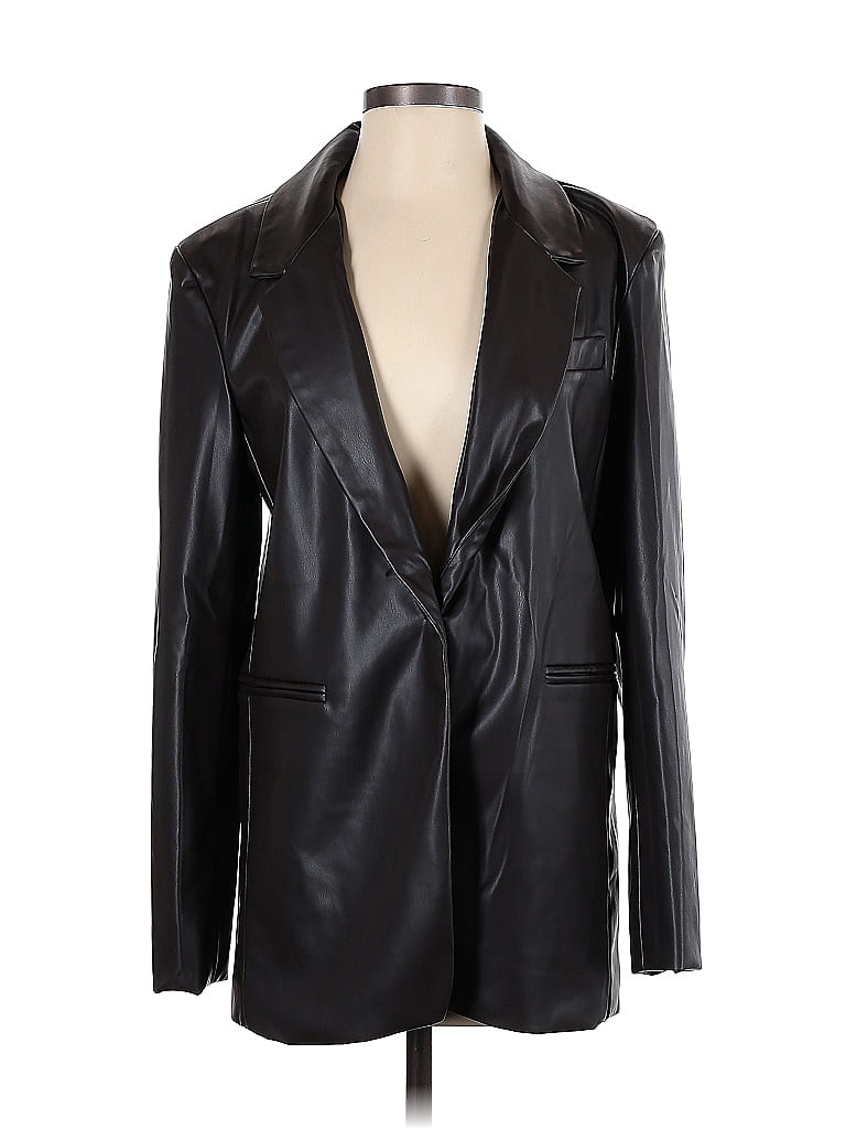 RDI 100% Polyurethane Solid Black Faux Leather Jacket Size S - 57% off ...