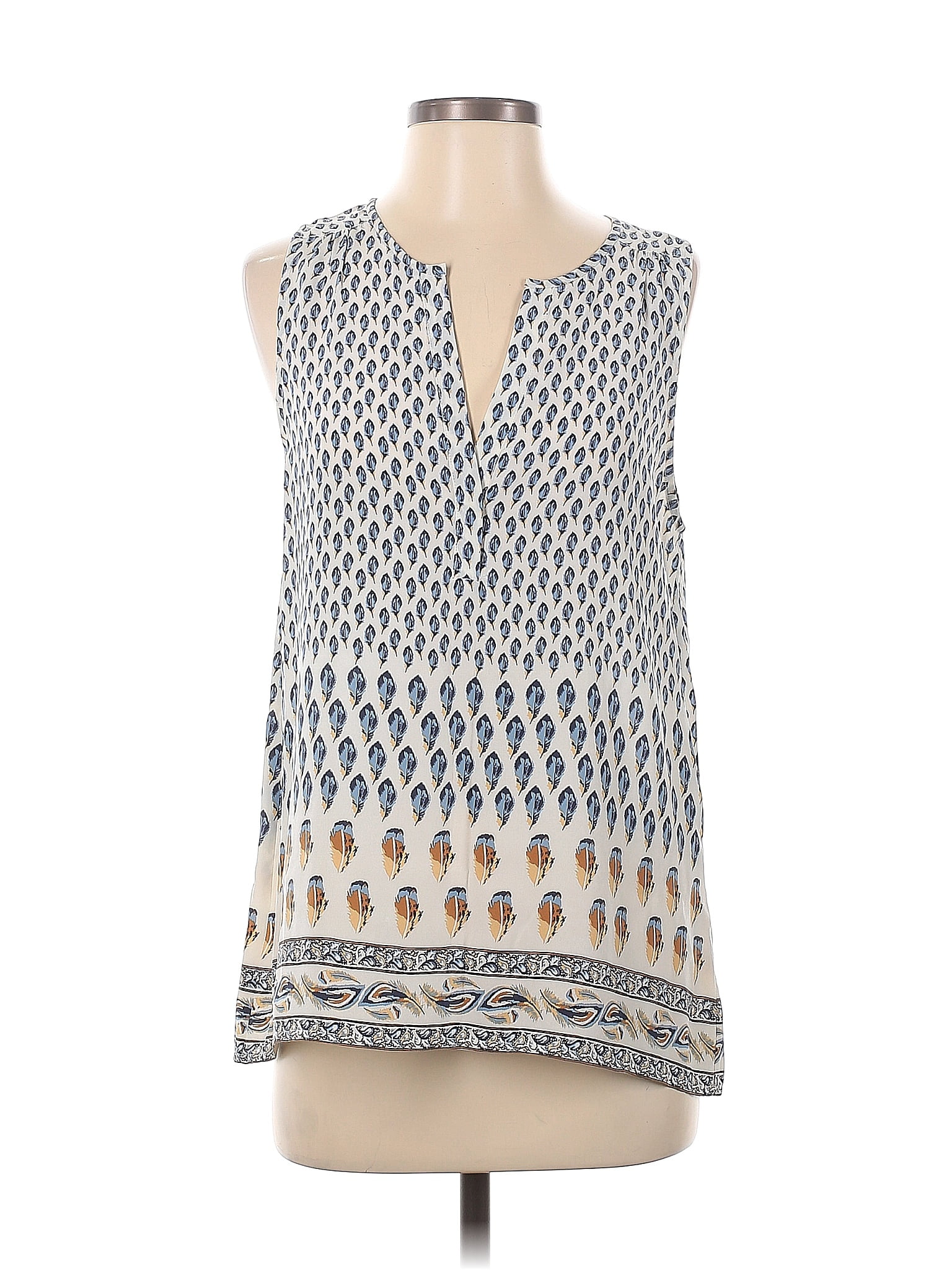 Joie 100% Silk Blue Sleeveless Blouse Size S - 83% off | ThredUp