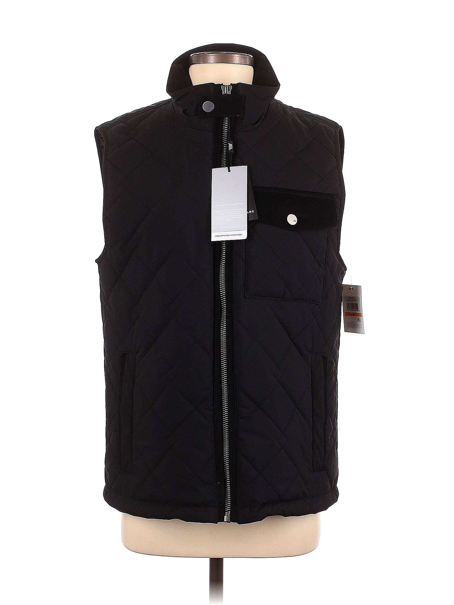 Andrew Marc 100% Polyester Solid Black Vest Size S - 81% off | ThredUp