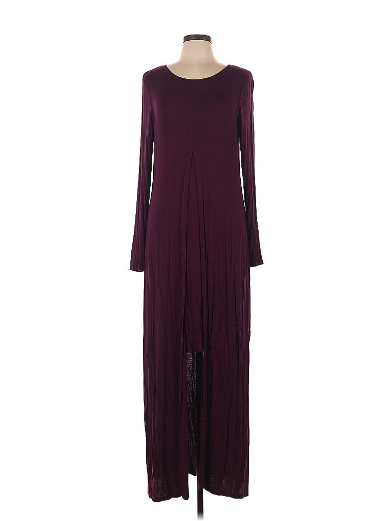 Kate And Mallory Designs Solid Burgundy Casual Dress Size L 46 Off