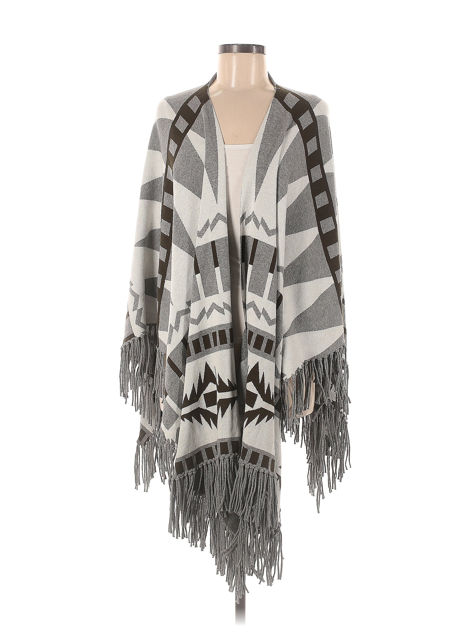 Tasha Polizzi Collection 100% Cotton Gray Wrap One Size - 61% off | ThredUp