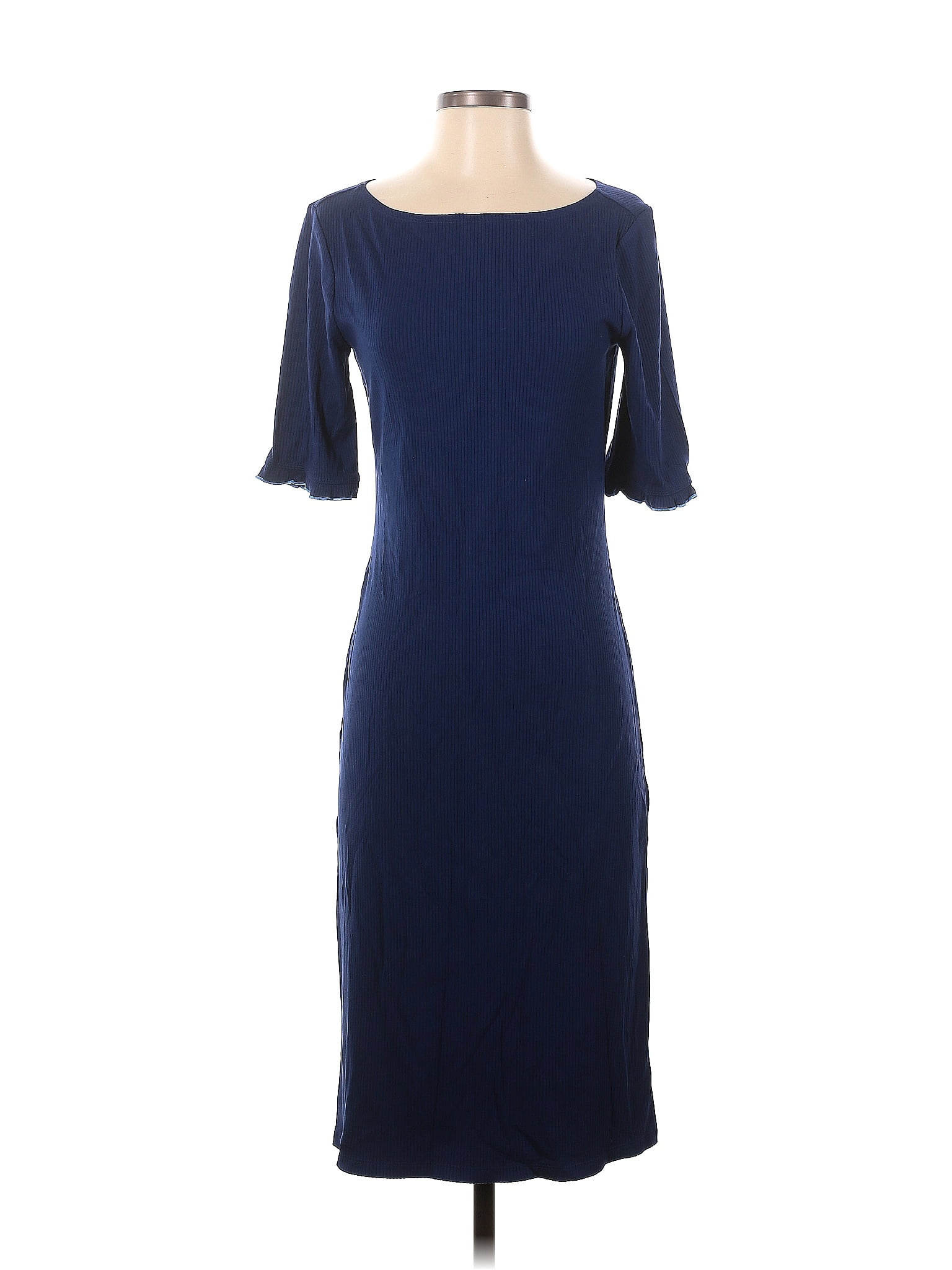 Ann Taylor Solid Navy Blue Casual Dress Size 0 73 Off Thredup