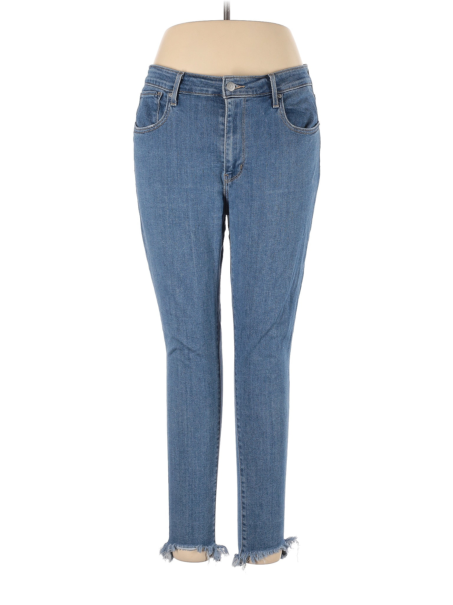 Levi's Solid Marled Hearts Chevron Blue Jeans 33 Waist - 64% off | ThredUp